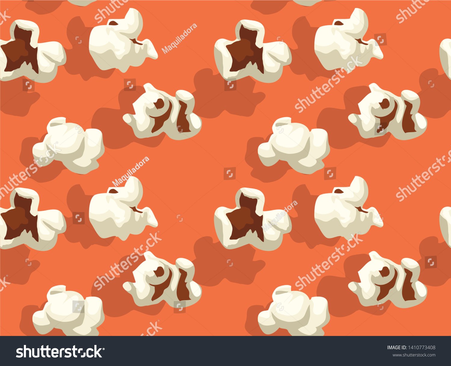 Popcorn Various Shape Background Wallpaper Stock Vector (Royalty Free ...