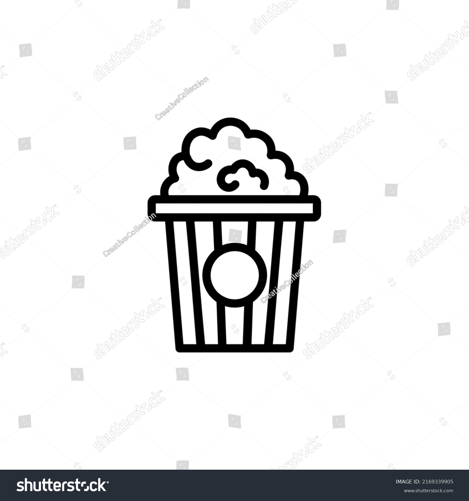 Popcorn Outline Icon Vector Stock Vector (Royalty Free) 2169339905 ...