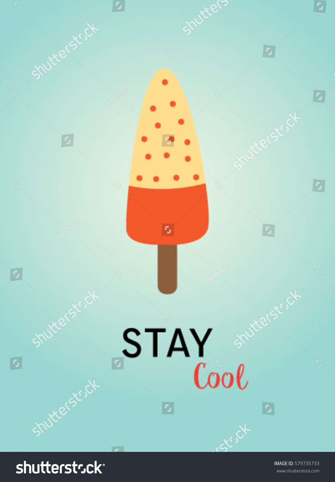 Popsicle Stay Cool Poster Vector Stock Vector (Royalty Free) 579735733 ...