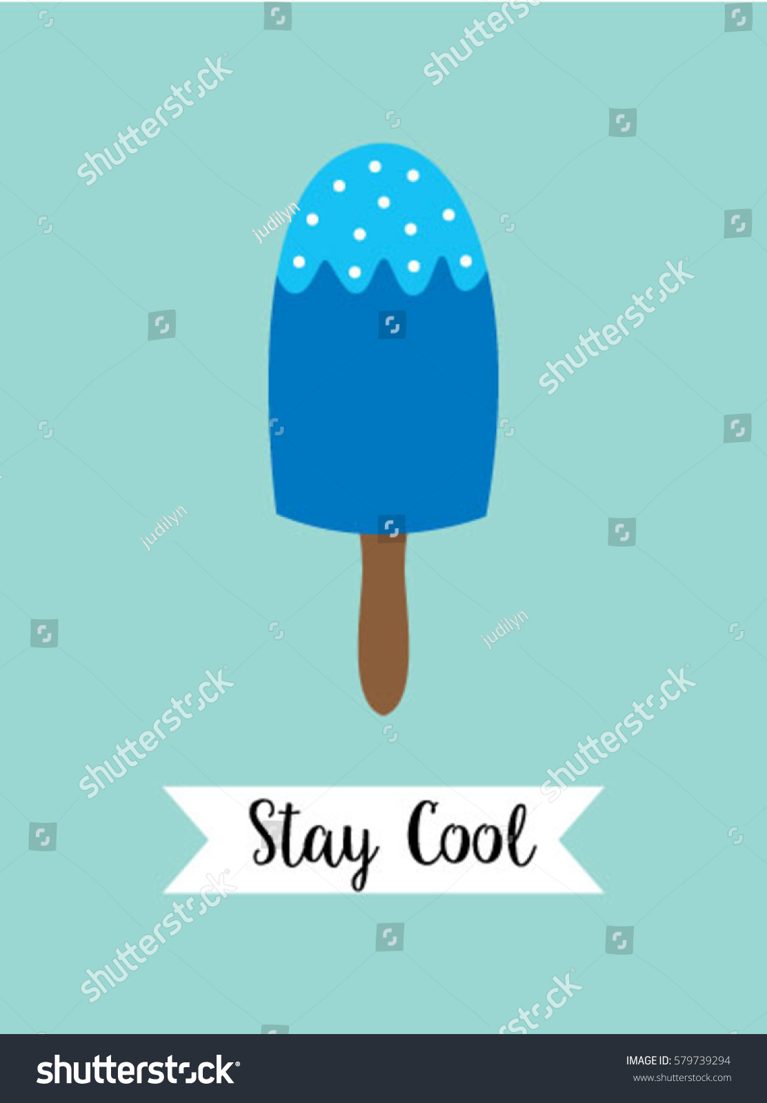 Popsicle Stay Cool Poster Vector Stock Vector (Royalty Free) 579739294 ...