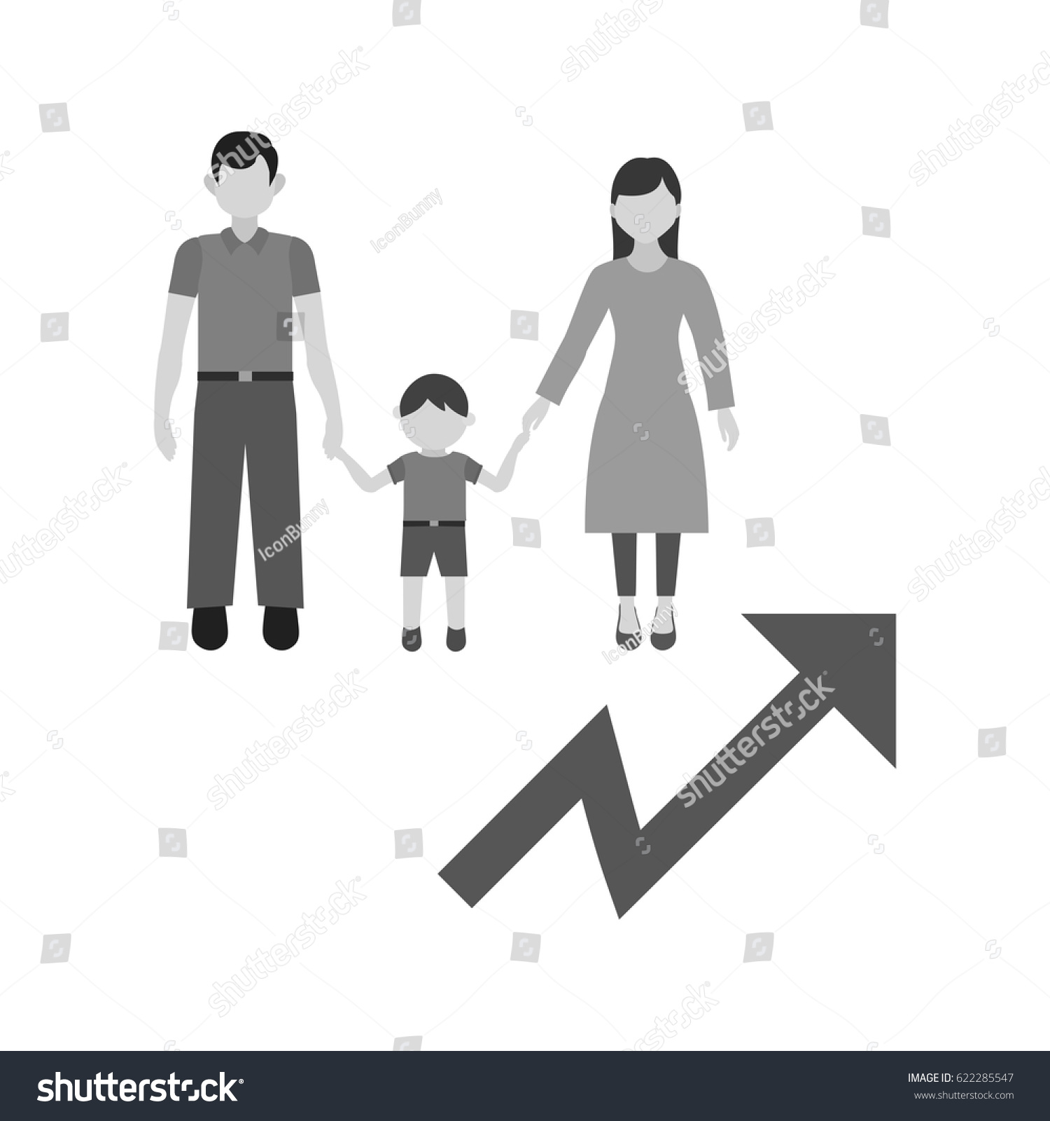 Population Growth Stock Vector (Royalty Free) 622285547