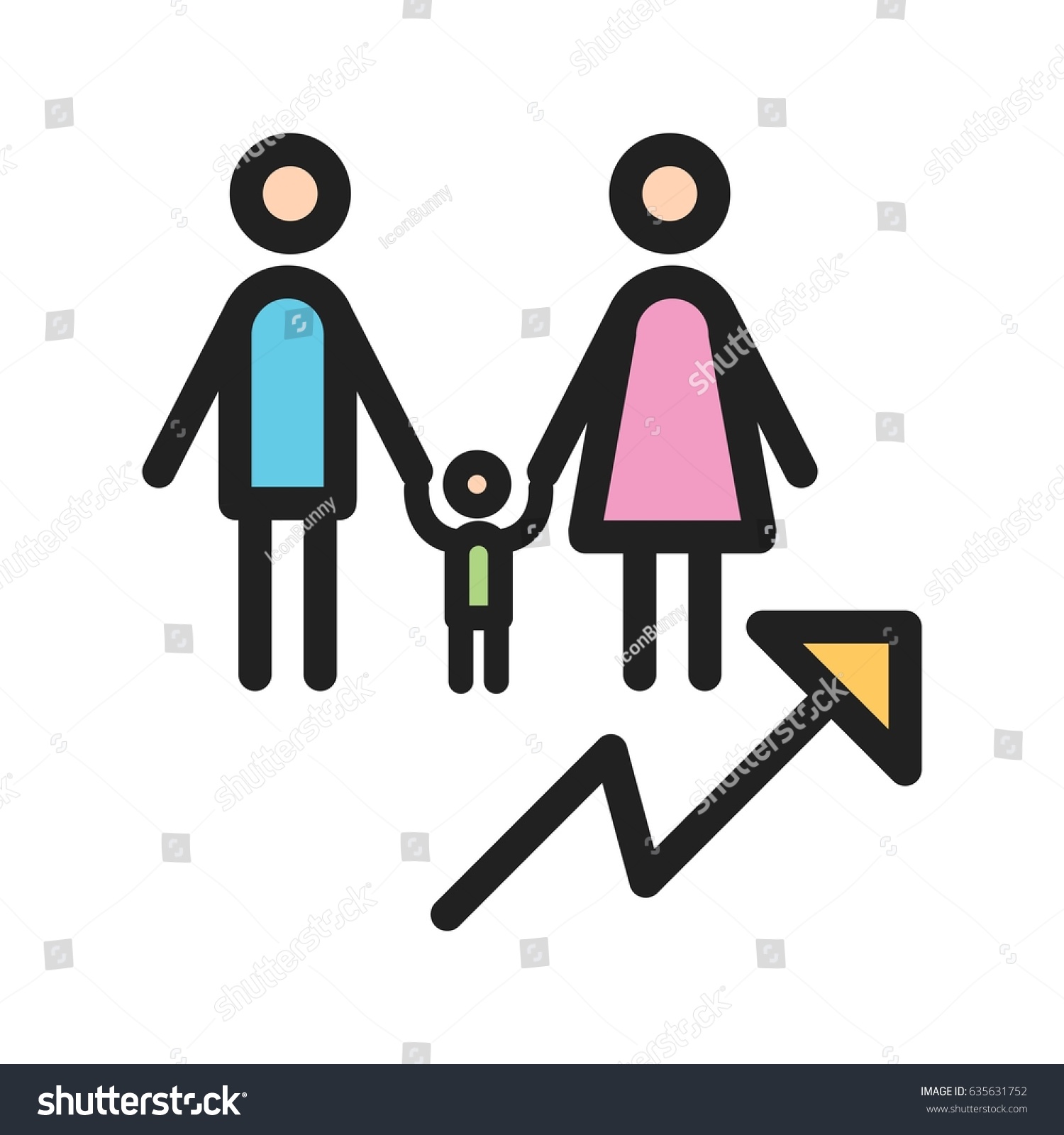Population Growth Stock Vector (Royalty Free) 635631752 | Shutterstock