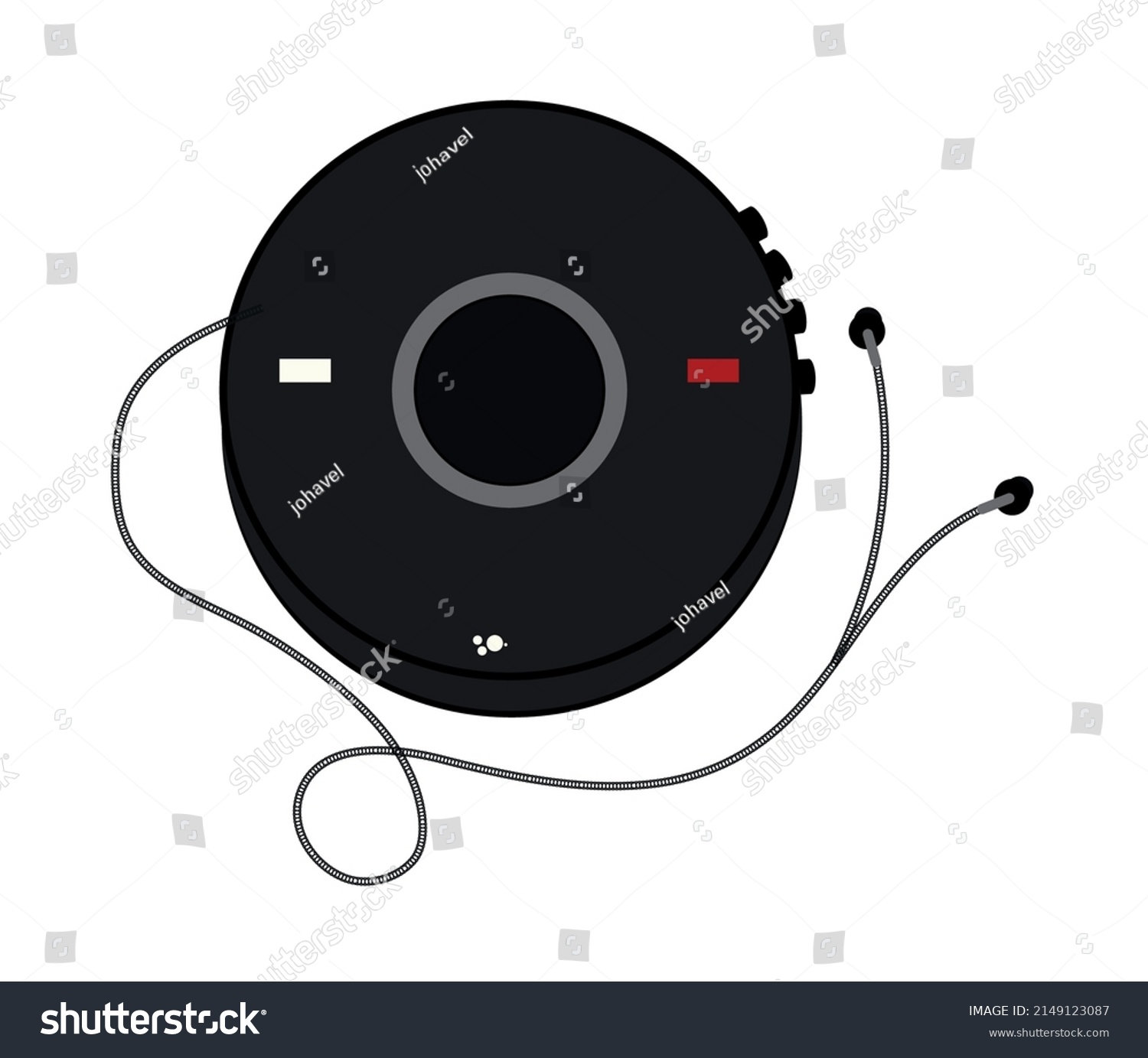 Portable Cd Player Icon Isolated Vector Stock Vector (Royalty Free ...