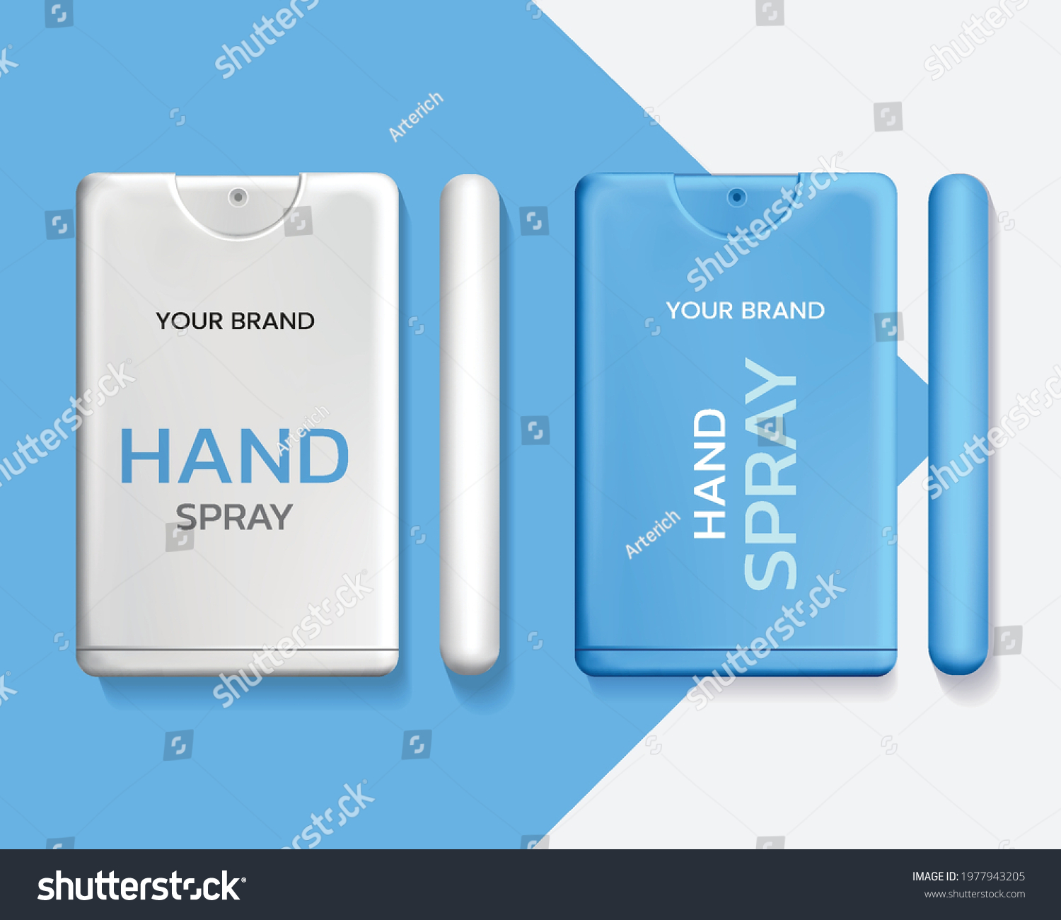 Portable Hand Spray Packaging Design Stock Vector (Royalty Free ...