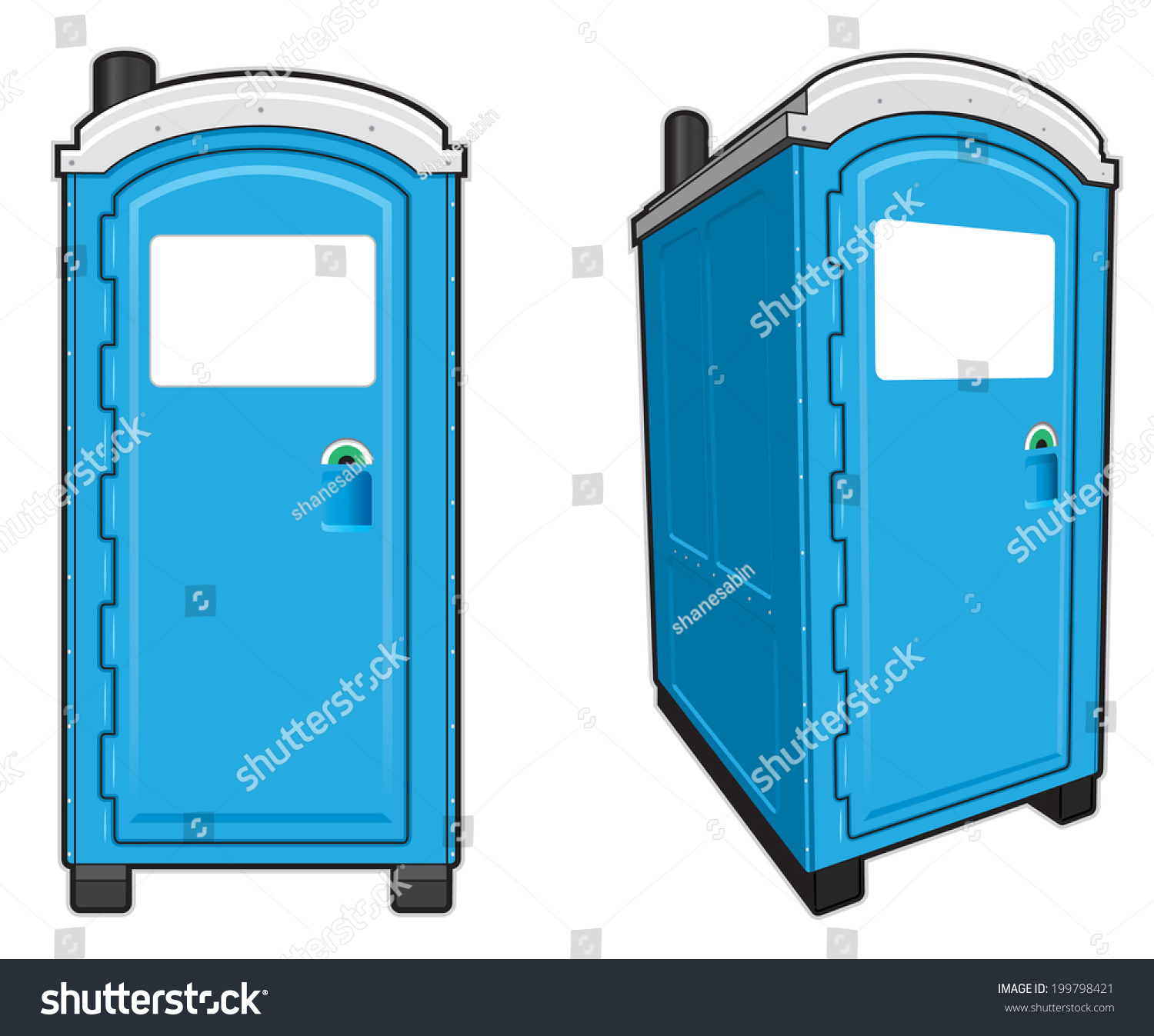 Portable Toilets Stock Vector (Royalty Free) 199798421 - Shutterstock