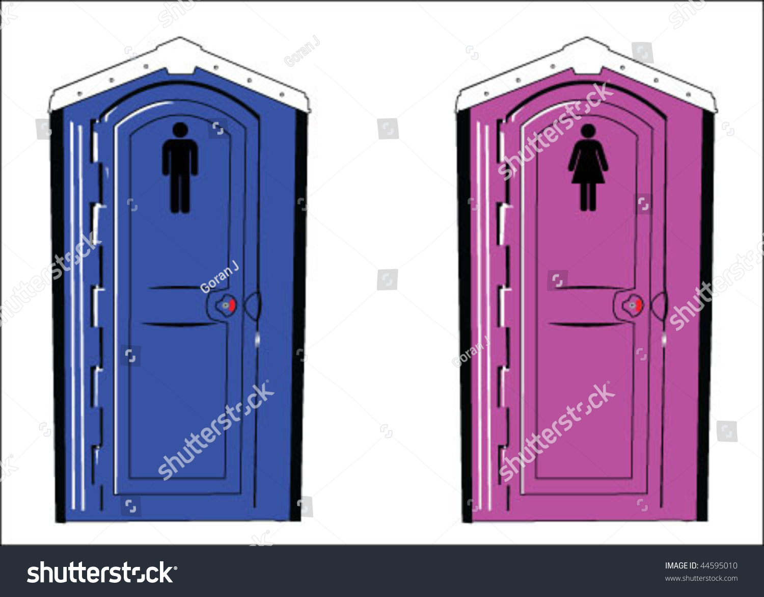 Portable Toilets Vector Stock Vector (Royalty Free) 44595010 | Shutterstock