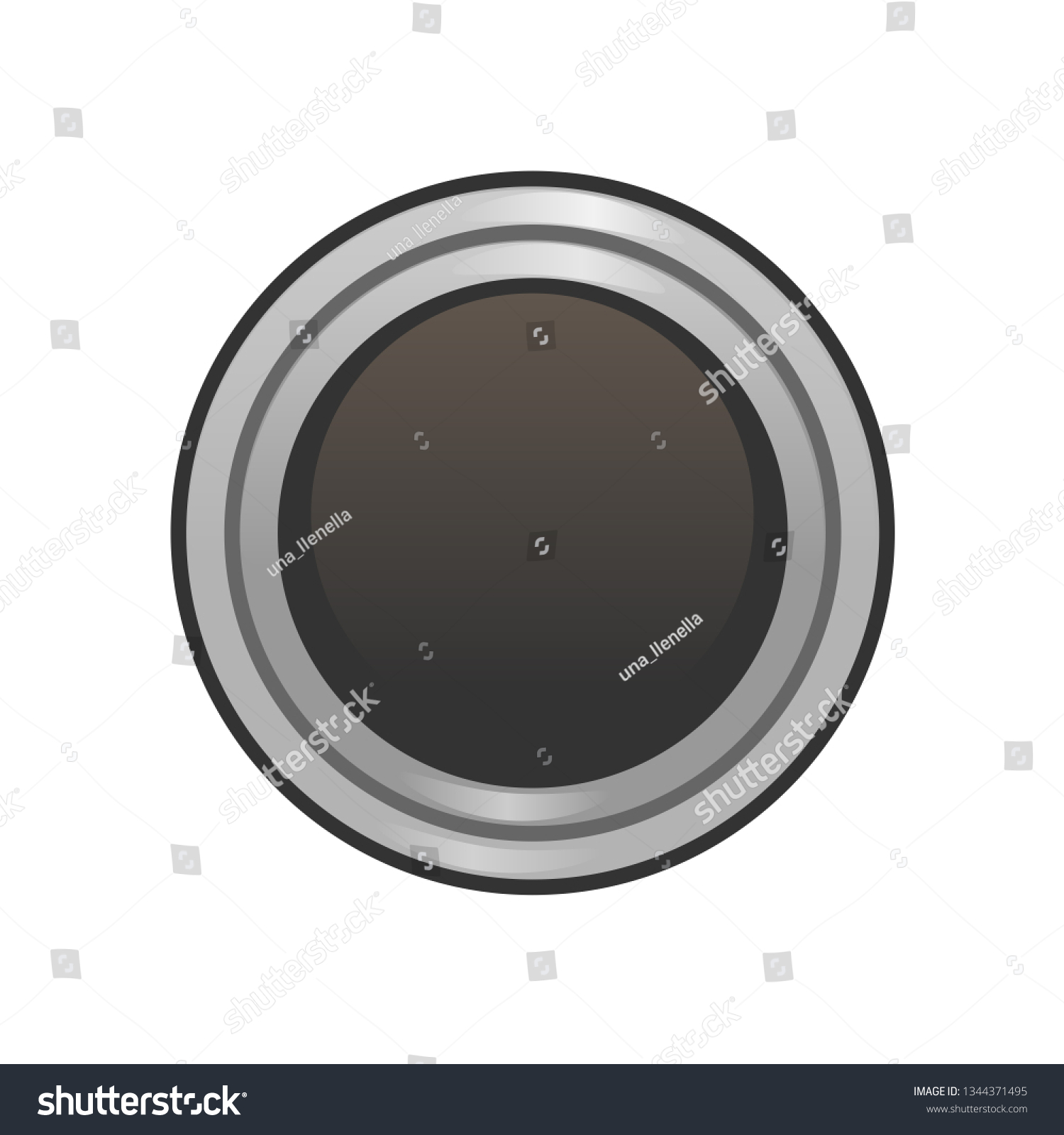 Portrait Frame Gui Silver Round Frame Stock Vector (Royalty Free ...