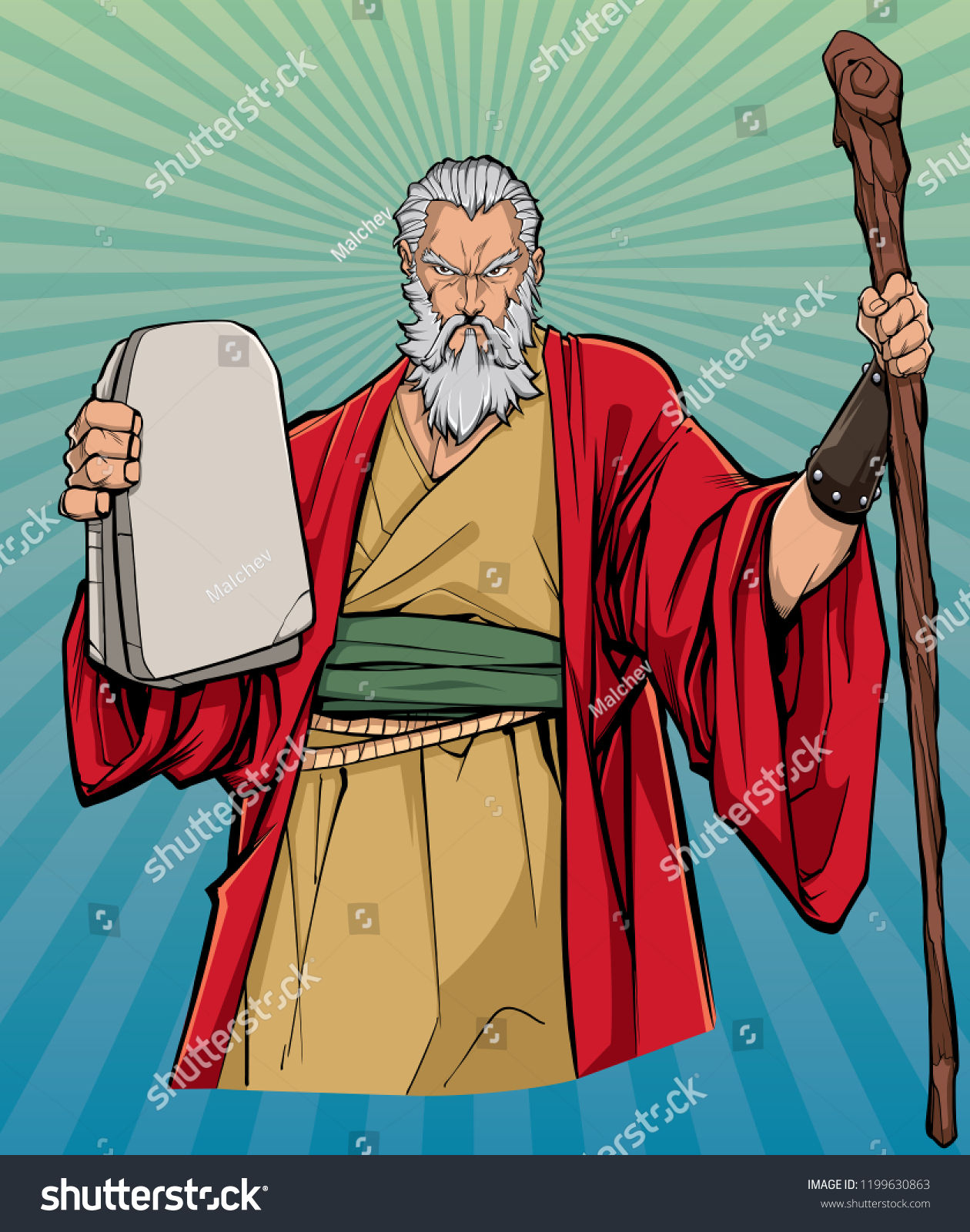 Vektor Stok Portrait Moses Holding Stone Tablets Ten (Tanpa Royalti ... Vektor Stok Portrait Moses Holding Stone Tablets Ten (Tanpa Royalti ...