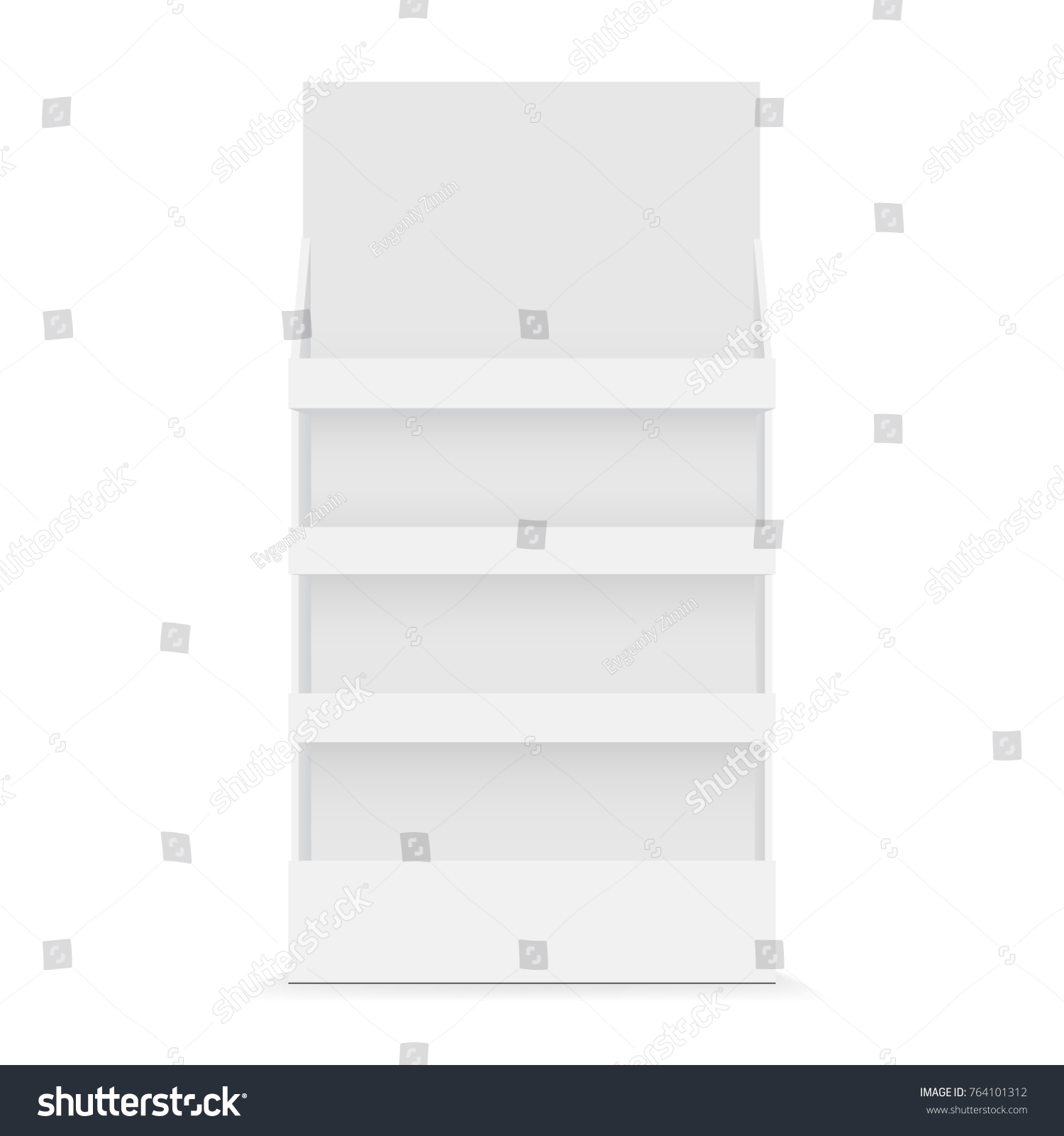 Pos Display Mockup Front View Vector Stock Vector (Royalty Free ...