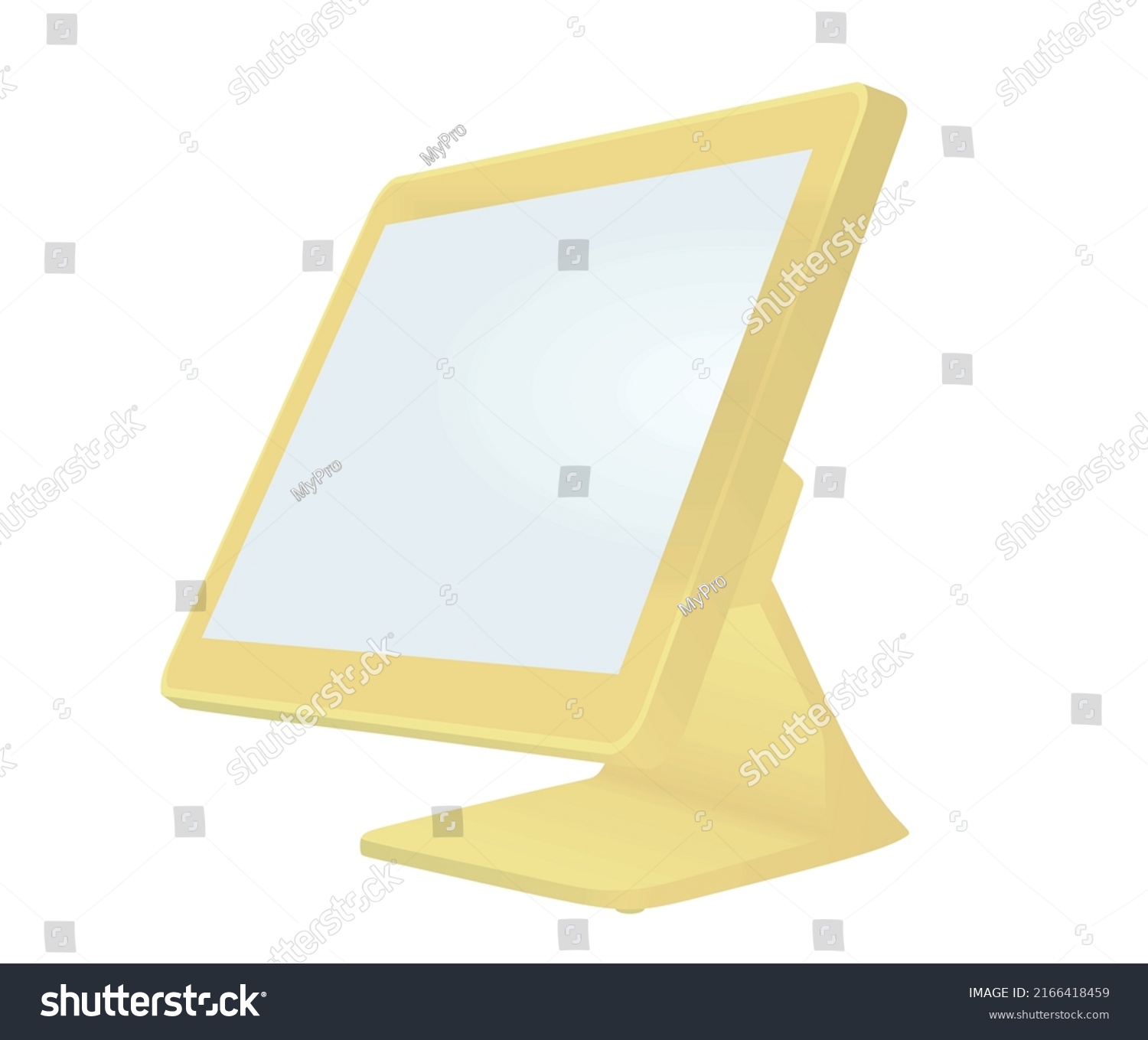 Pos Screen Isolated Vector Illustration Stock Vector (Royalty Free ...