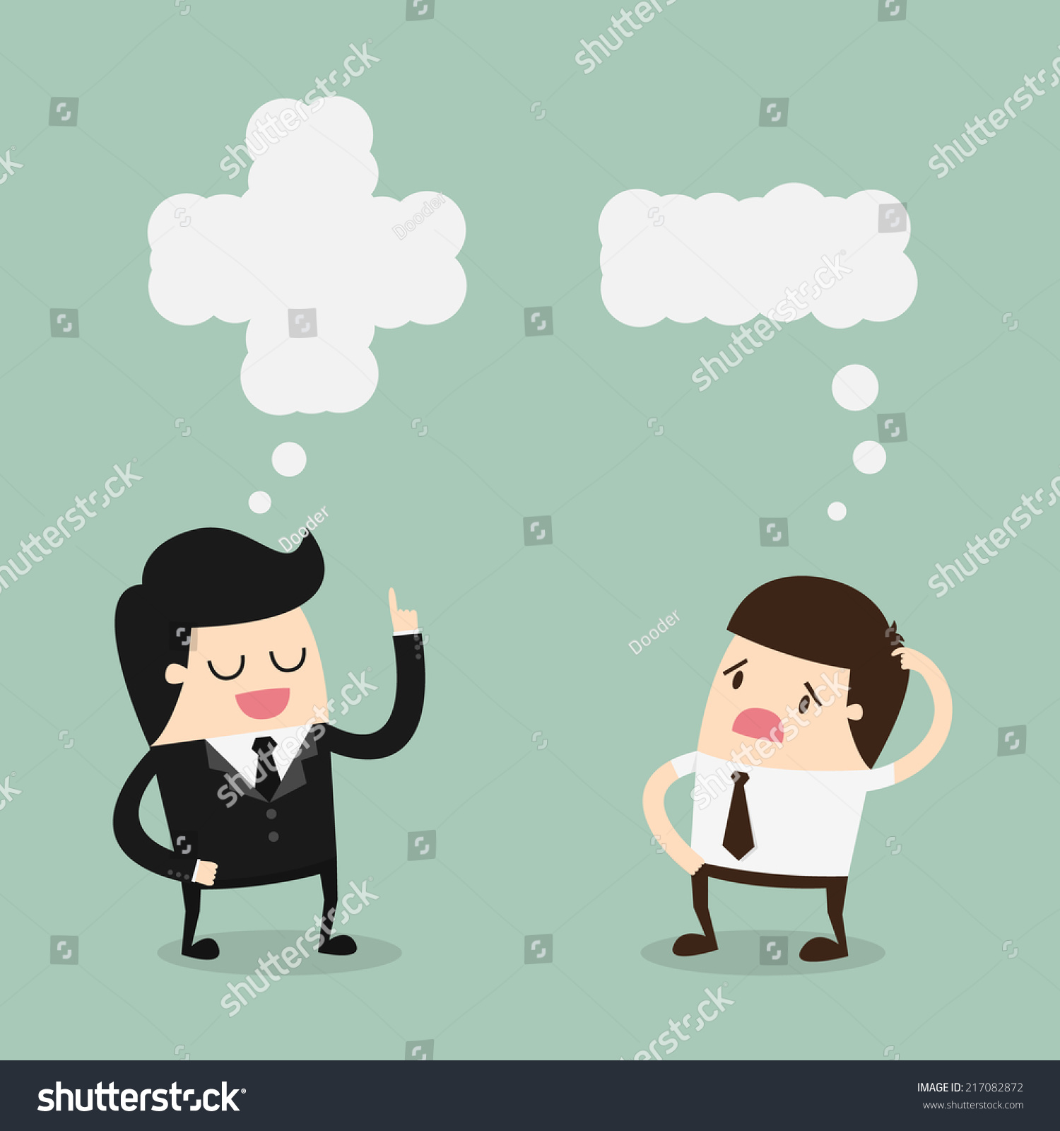Positive Negative Thinking Cartoon Vector Illustration Stock Vector ... Positive Negative Thinking Cartoon Vector Illustration Stock Vector ...