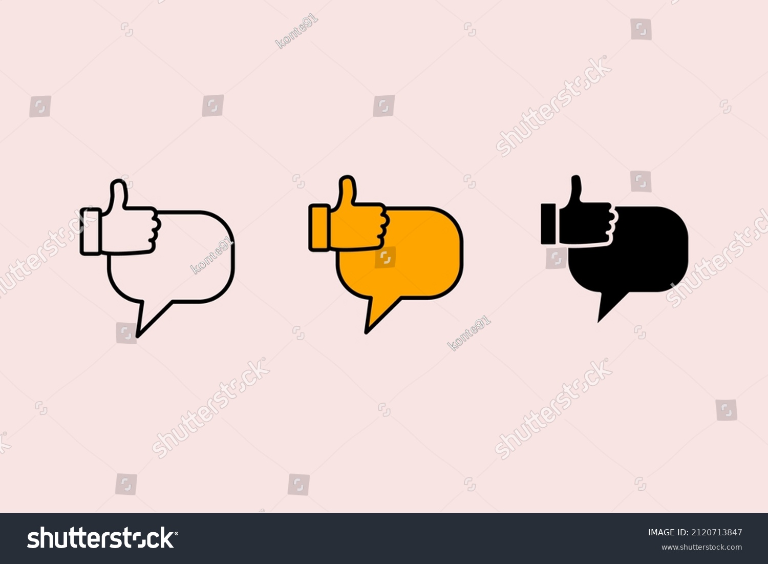 Positive Feedback Icons Symbol Vector Elements Stock Vector (Royalty ...