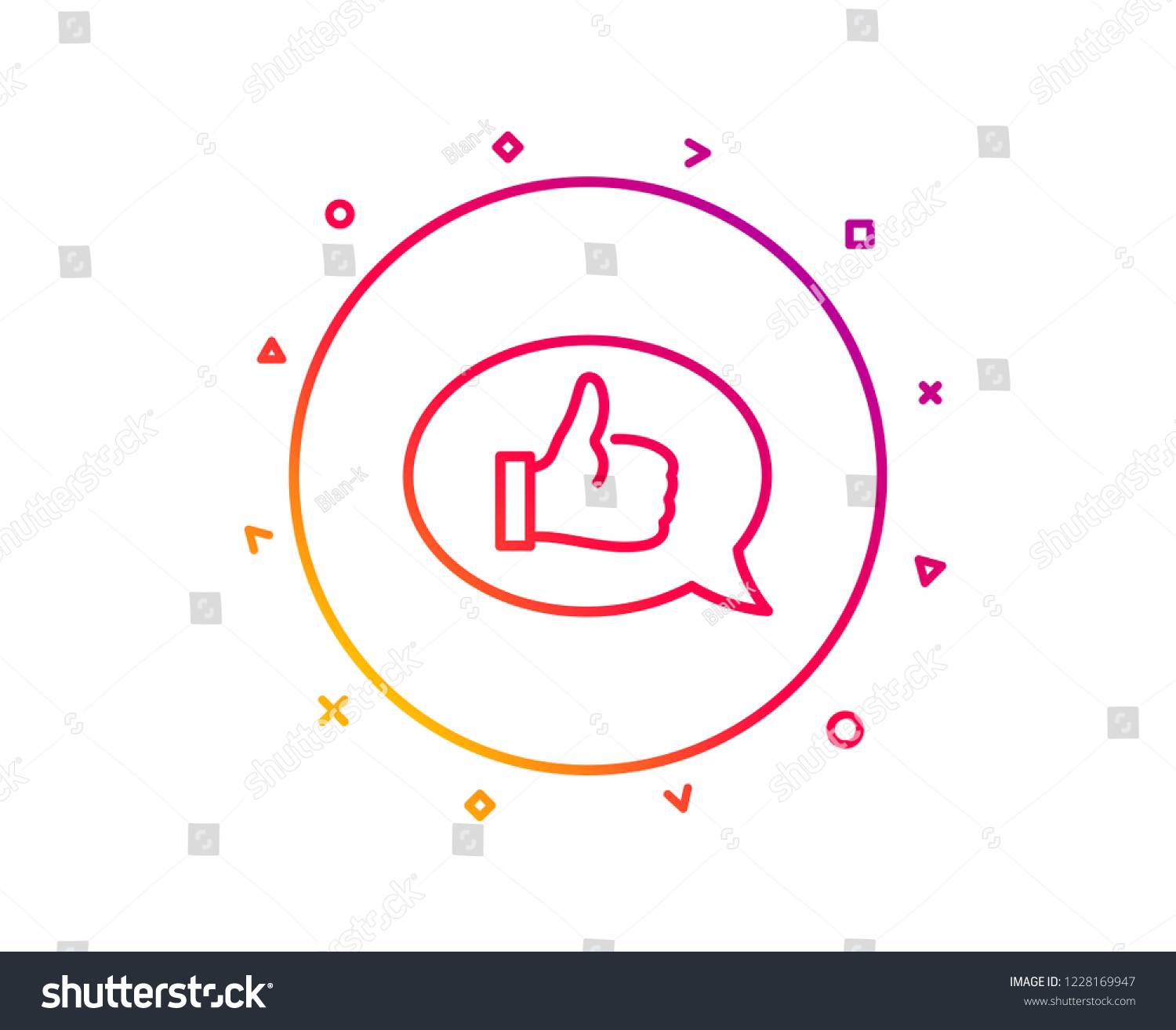 Positive Feedback Line Icon Communication Symbol: เวกเตอร์สต็อก (ปลอด ...