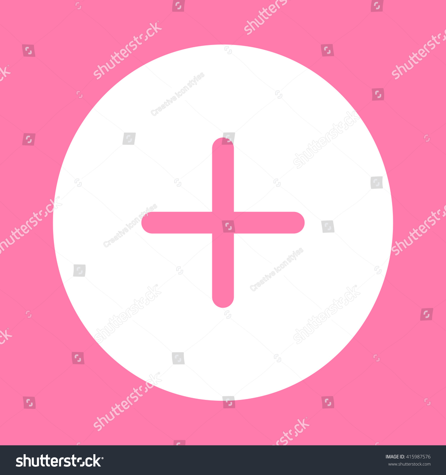 Positive Symbol Plus Sign Stock Vector (Royalty Free) 415987576 ...