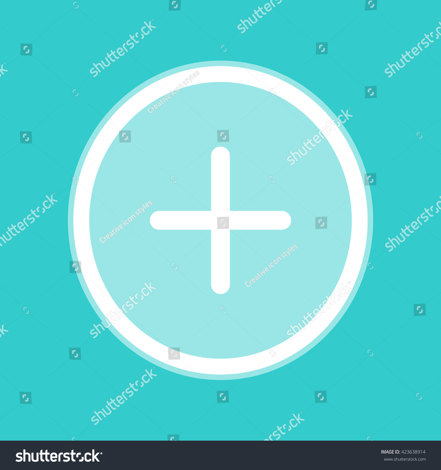 Positive Symbol Plus Sign Stock Vector (Royalty Free) 423638914