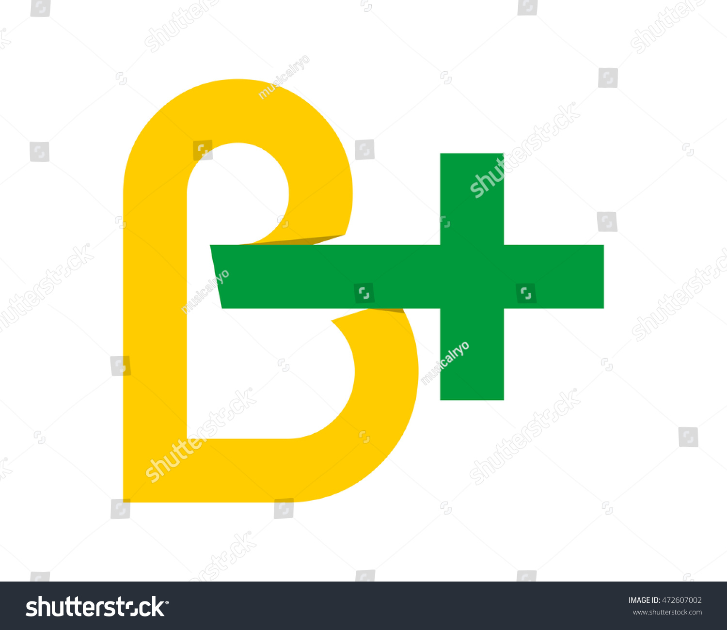 Positive Yellow Typography Typeface Typeset Logotype Stock Vector ...