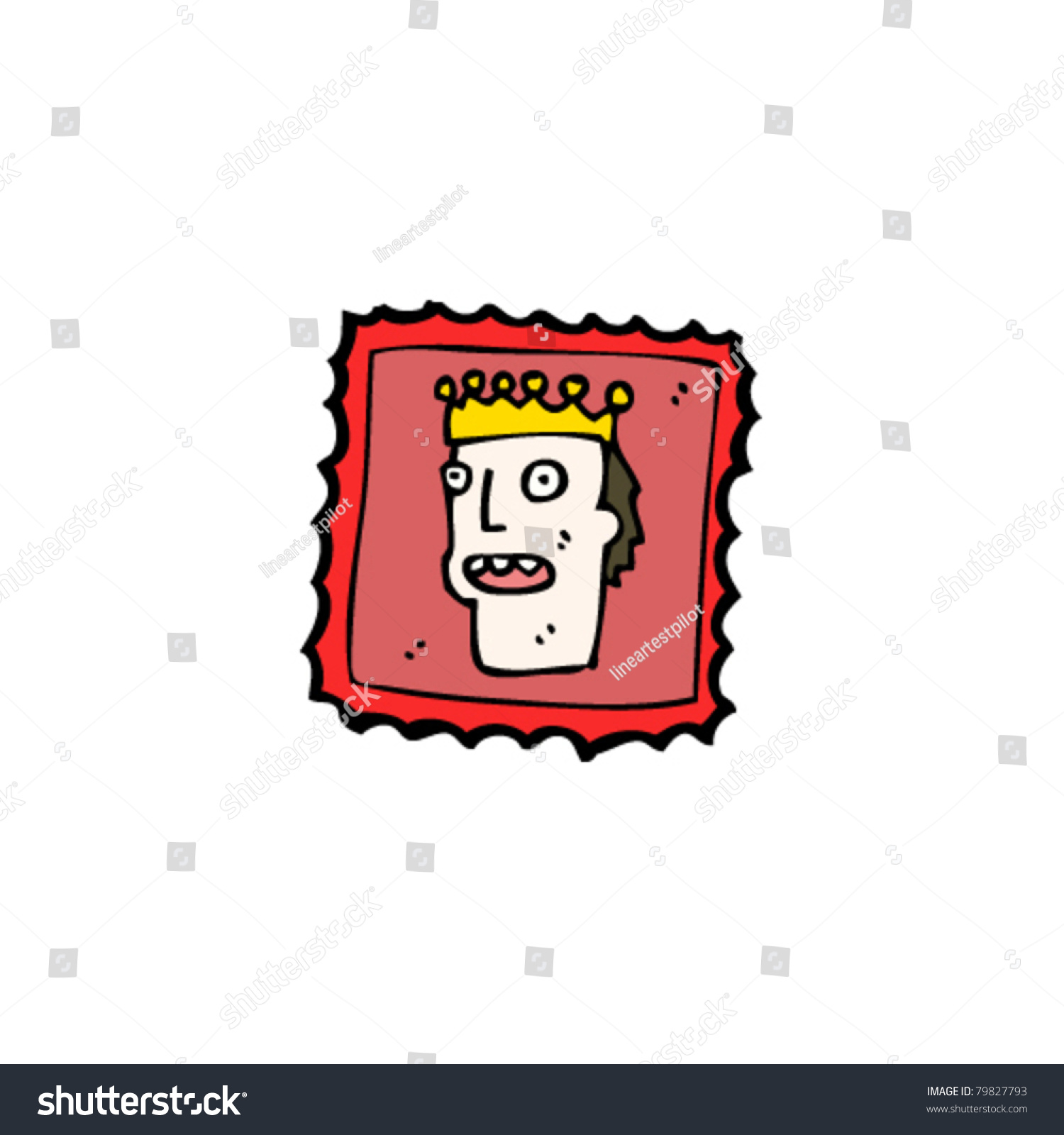 Postage Stamp Cartoon Stock Vector 79827793 - Shutterstock