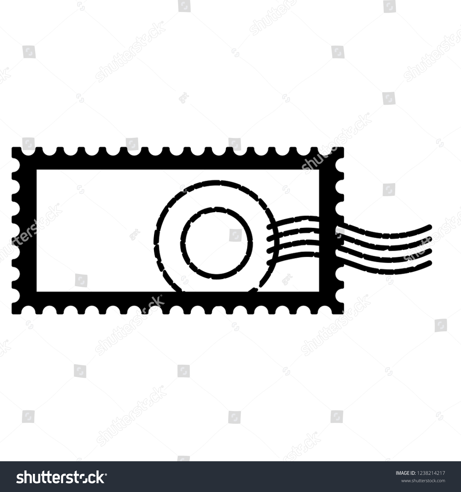 Postage Stamp Template Stock Vector (Royalty Free) 1238214217 ...