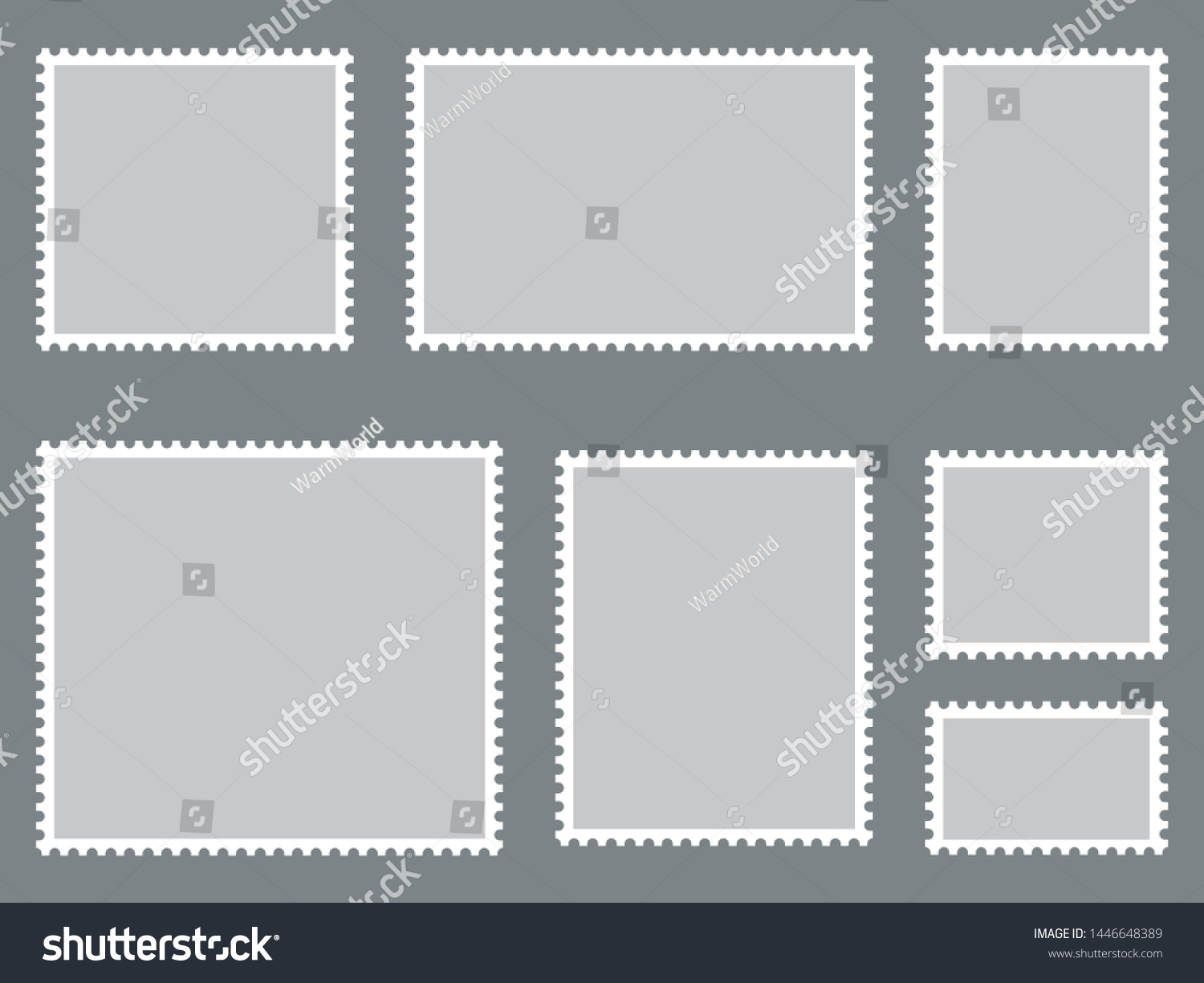 Postage Stamps Collection Vector Illustration Stock Vector (Royalty ...