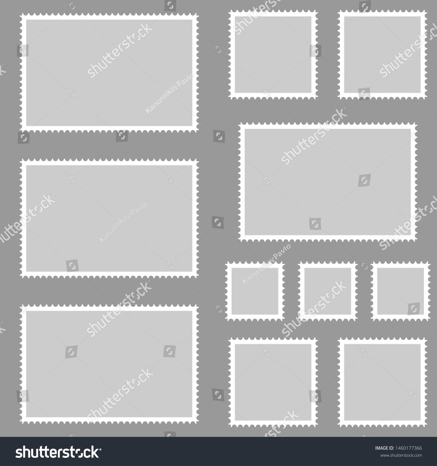Postage Stamps Vector Vintage Border Post: vector de stock (libre de ...