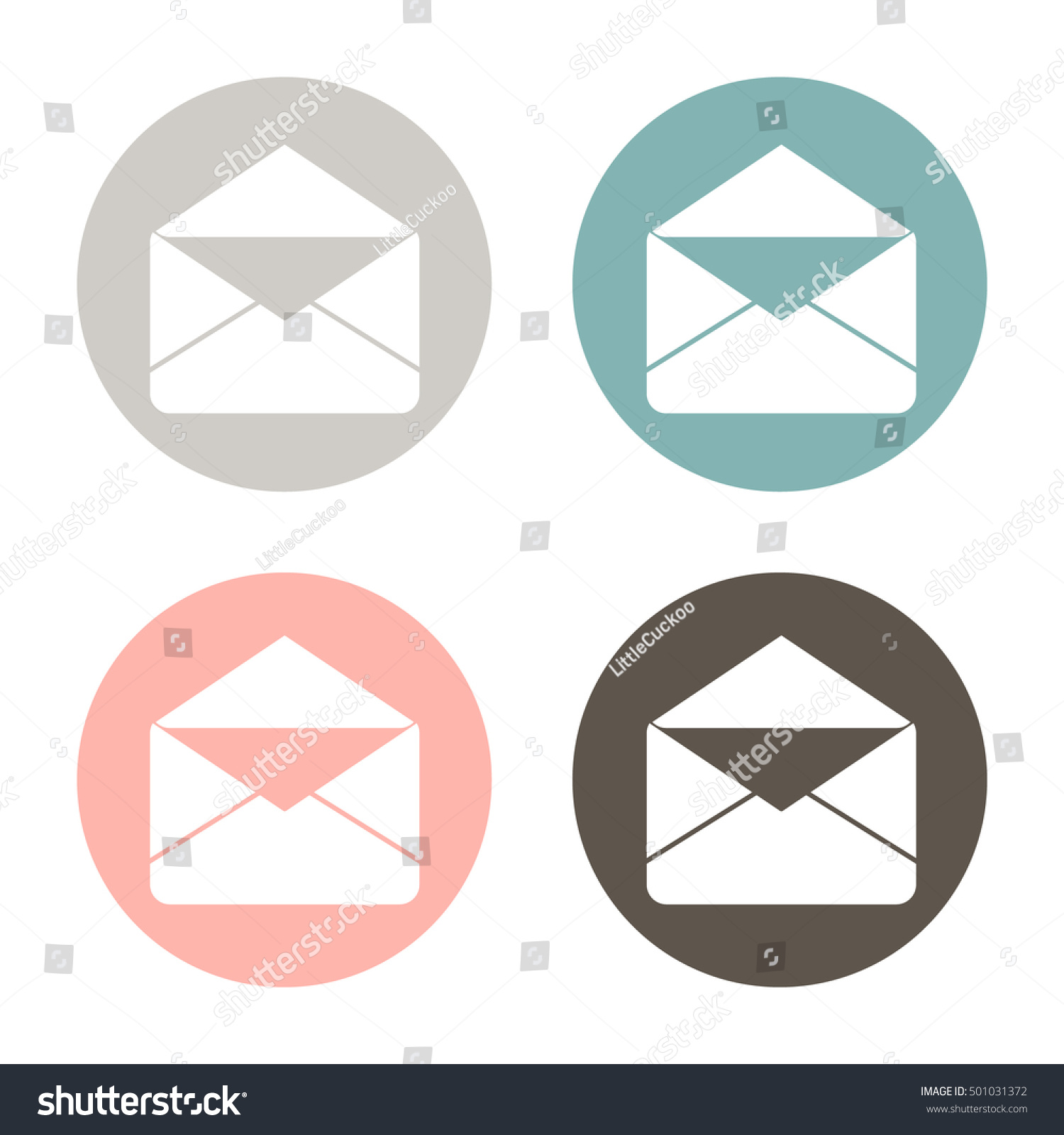 Postal Envelope Sign Email Symbol Icon Stock Vector (Royalty Free ...