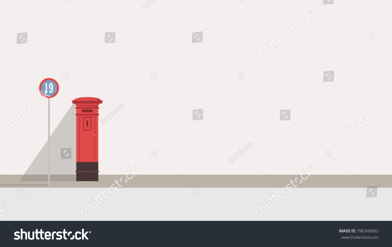 Postbox Vector Free Space Text Wallpaper Stock Vector (Royalty Free ...