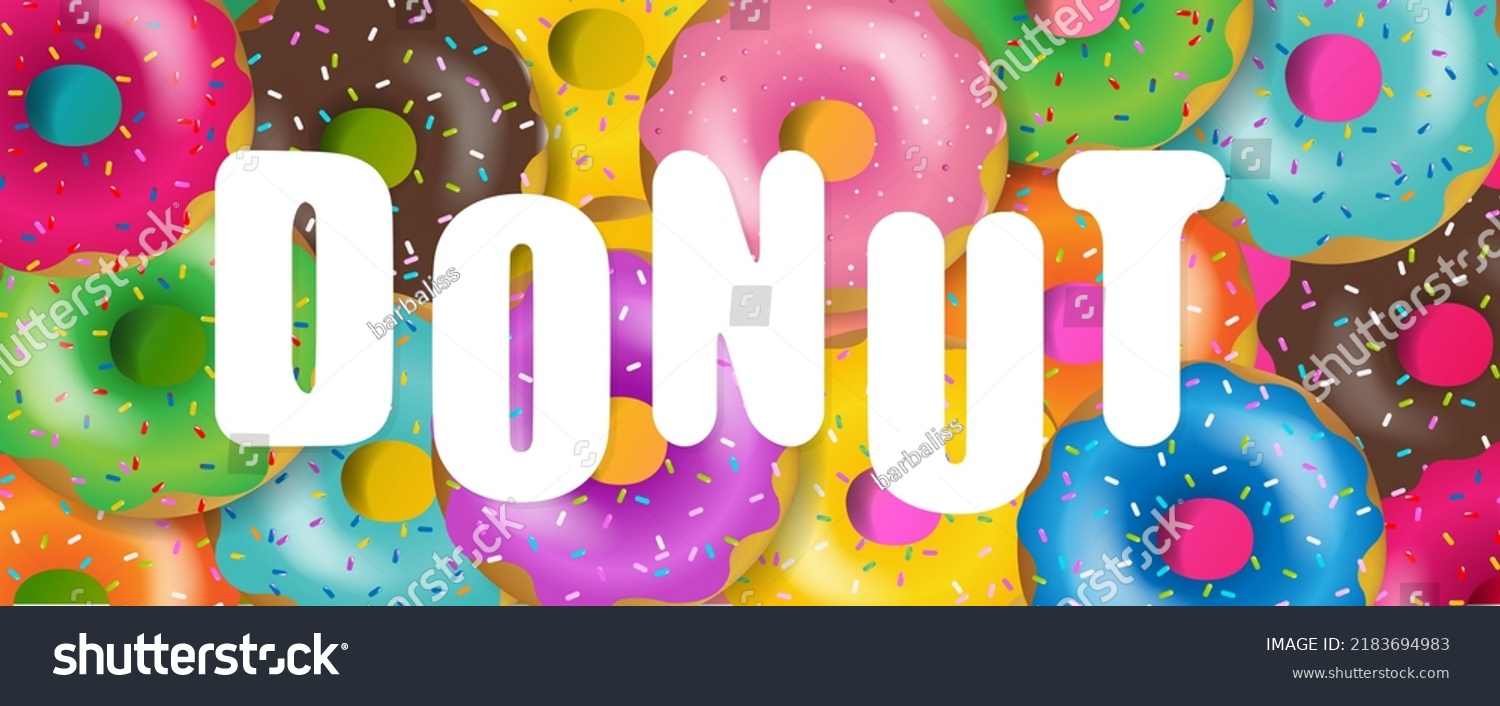 Poster Background Bright Donuts Gradient Mash Stock Vector (Royalty ...