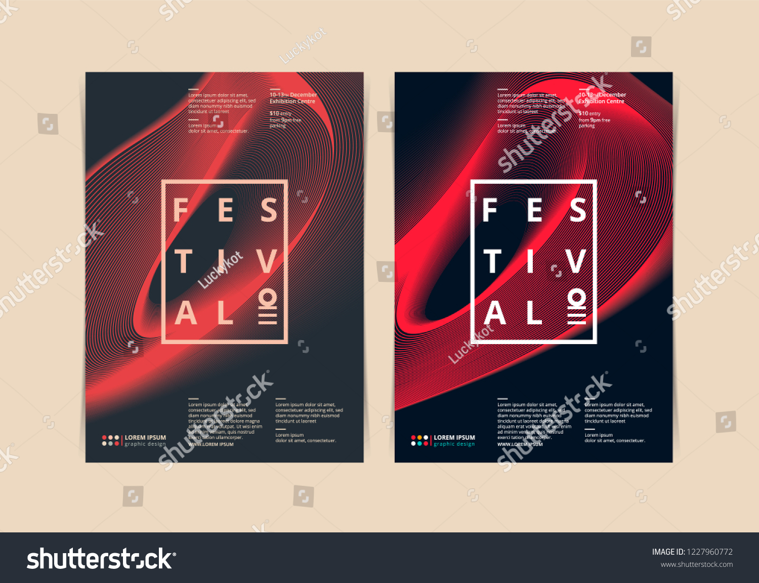 Poster Fest Layout Abstract Shape Vector Stock Vector (Royalty Free ...