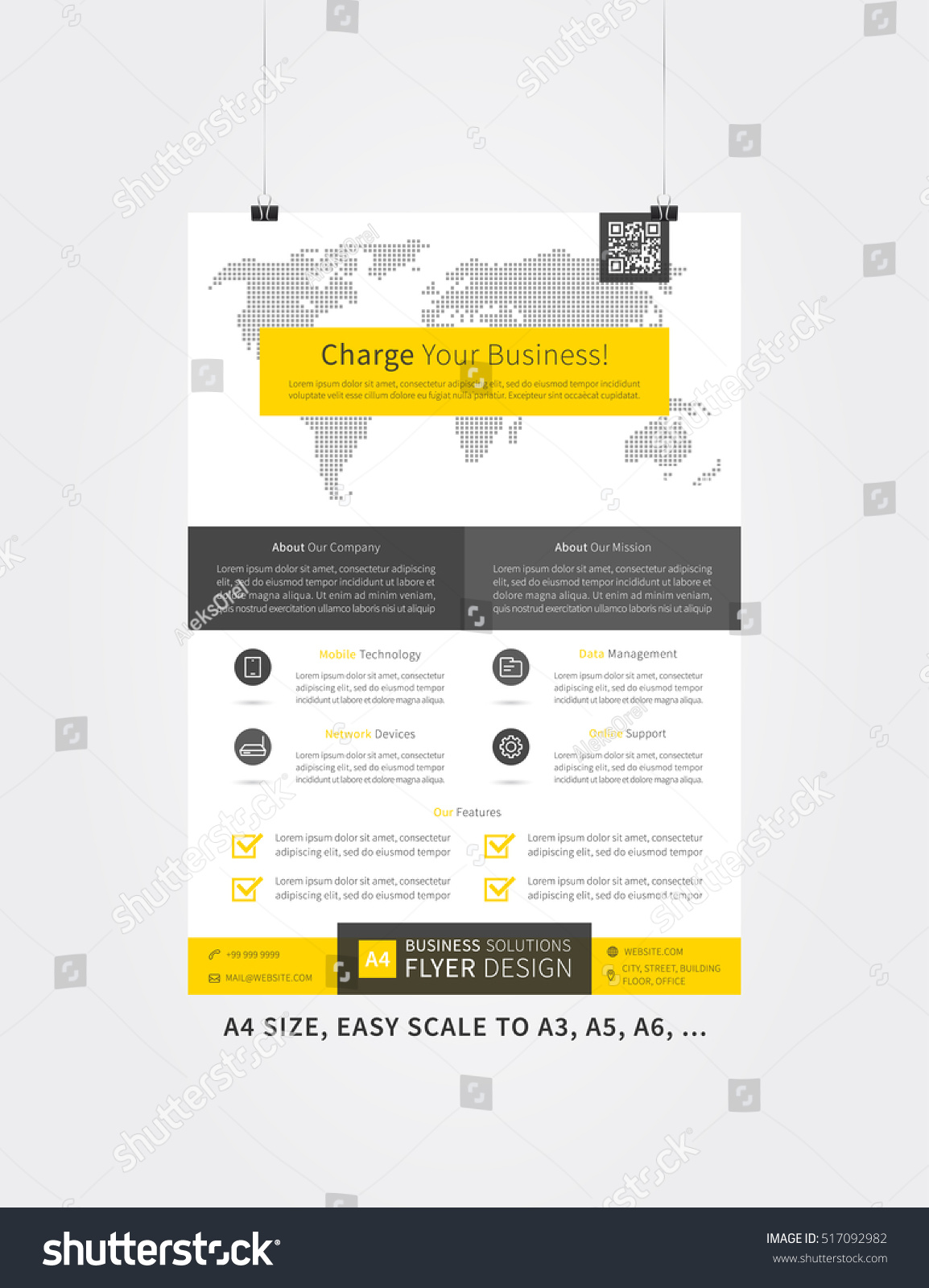 Poster Layout Vector Illustration Flyer Template: เวกเตอร์สต็อก (ปลอด ...