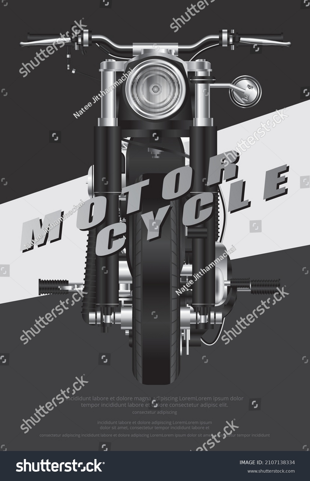 Poster Motorcycle Isolated Vector Illustration Stock Vector (Royalty ...