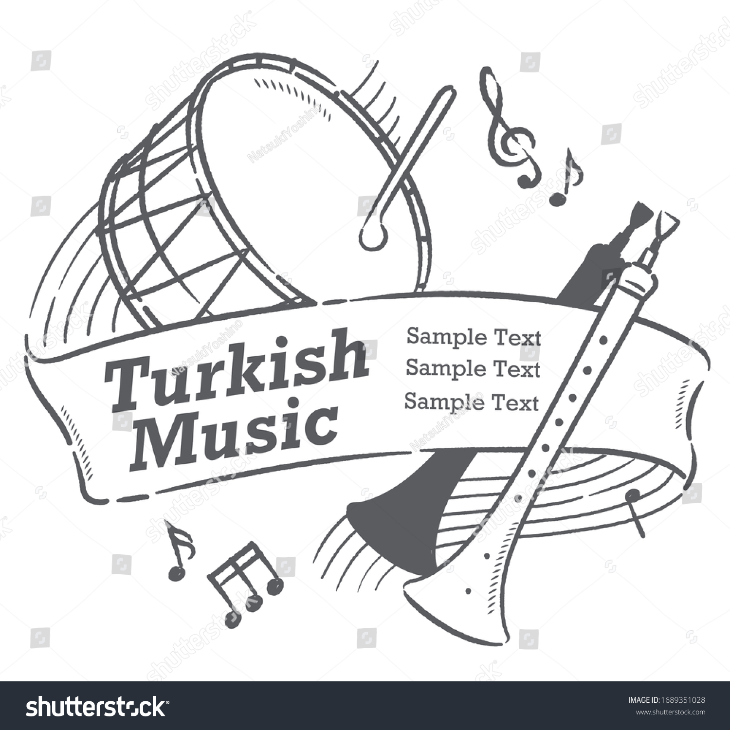 Poster Flyer Design Arabic Instruments Vector Stock Vector (Royalty ...