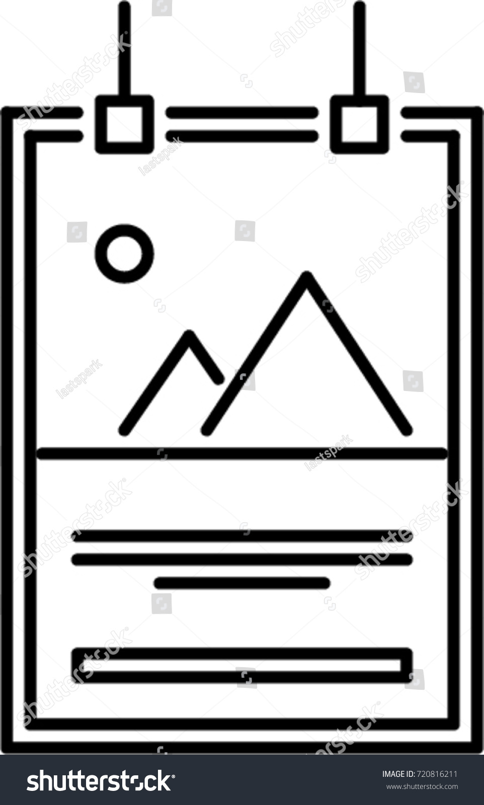 Poster Outline Icon Stock Vector (Royalty Free) 720816211 | Shutterstock