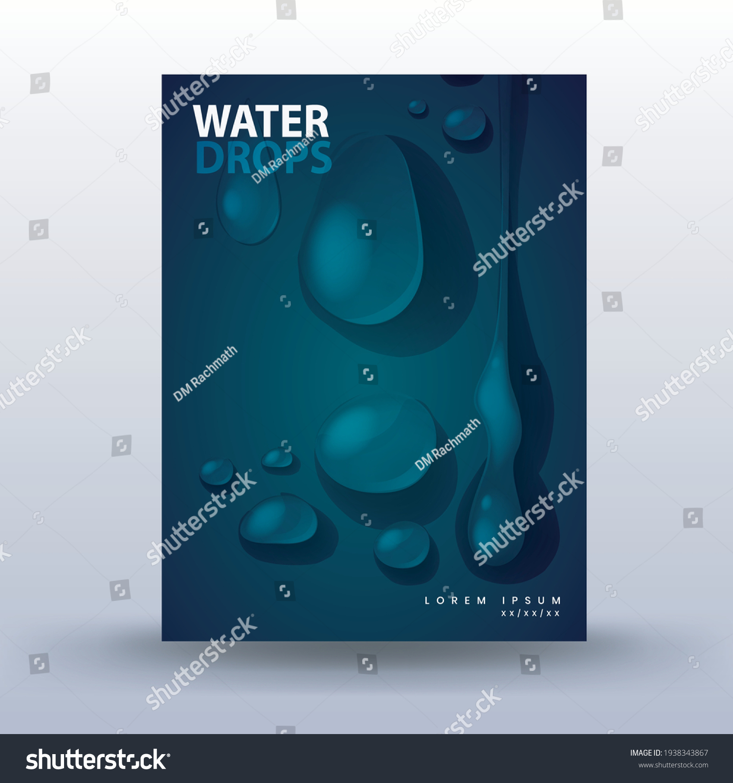 Poster Template Water Drops Vector Design Stock Vector (Royalty Free ...