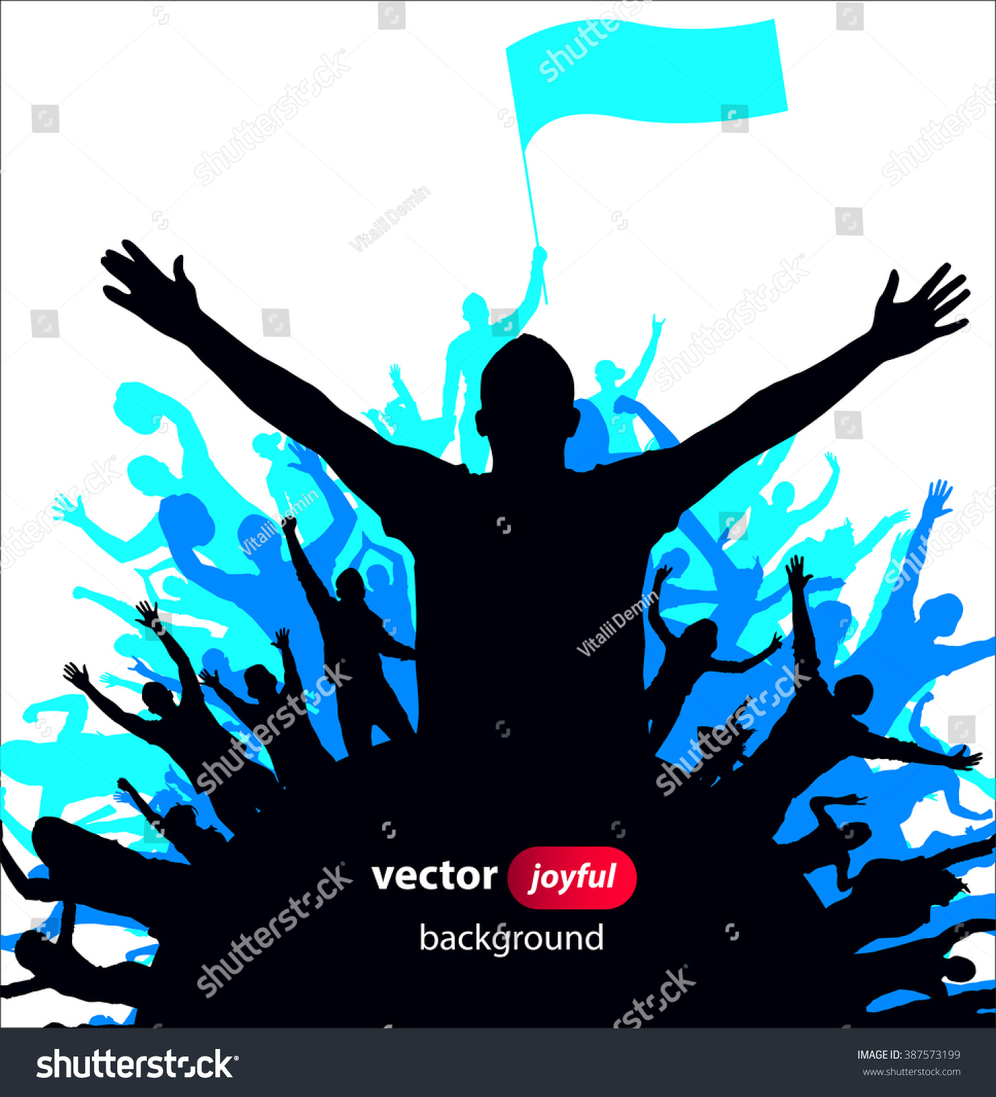 Posters Cheering People Stock Vector (Royalty Free) 387573199