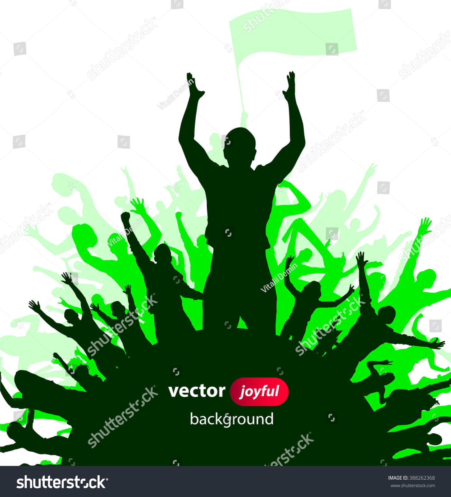 Posters Cheering People Stock Vector (Royalty Free) 388262368 ...
