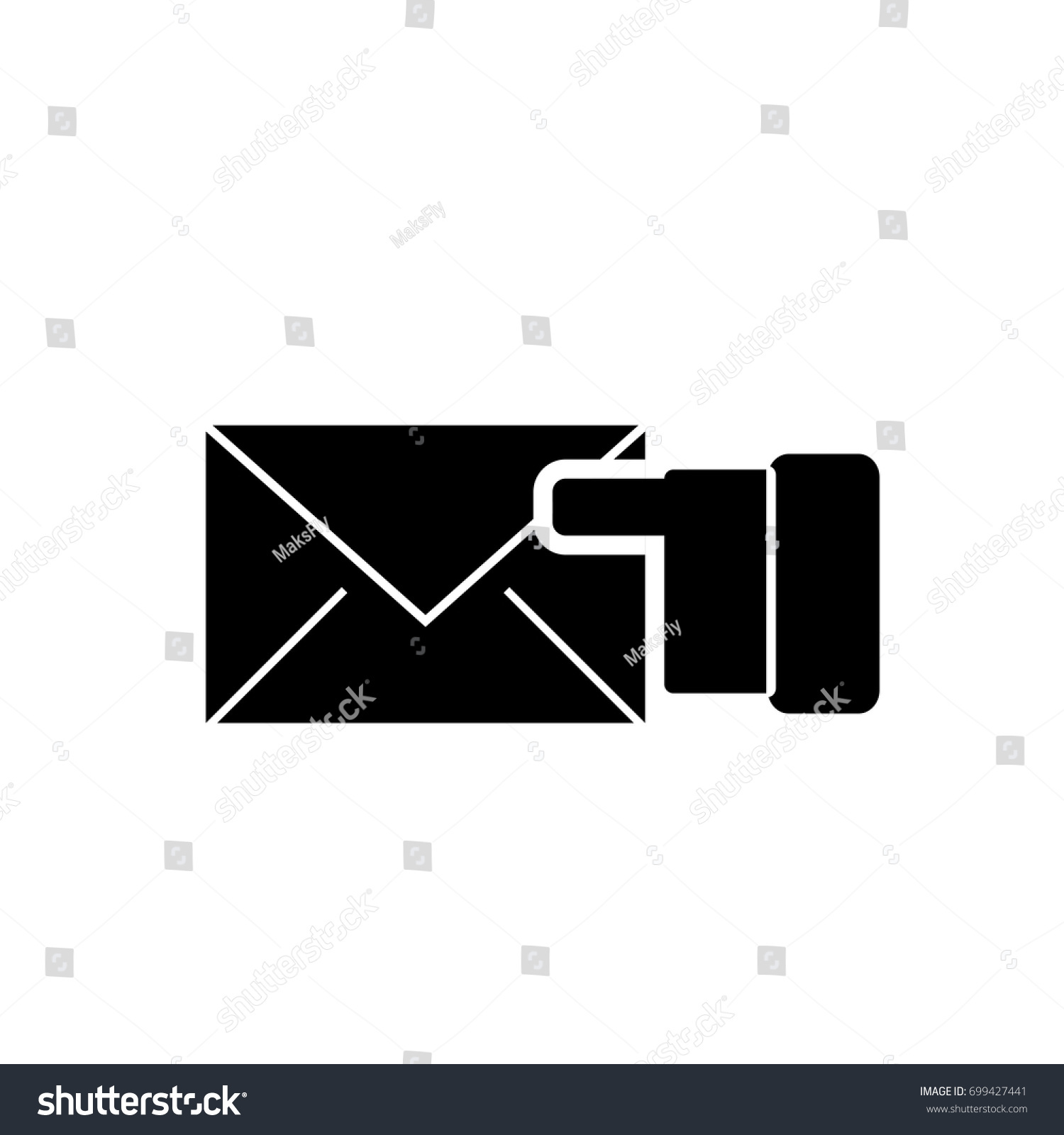 Postman Icon Black Sign Design Stock Vector (Royalty Free) 699427441 ...