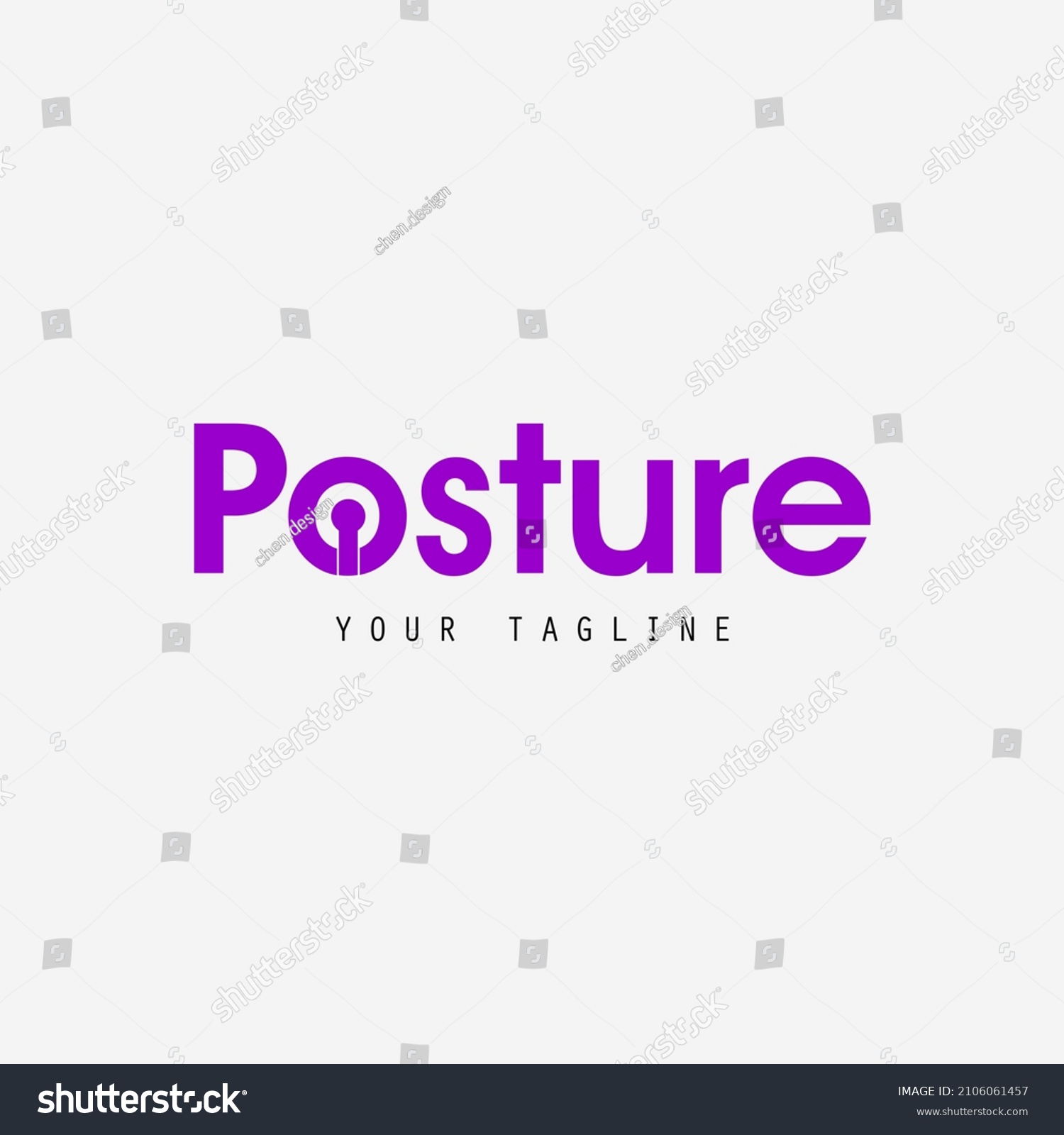 Posture Word Illustration Logo Design Stock Vector (Royalty Free ...