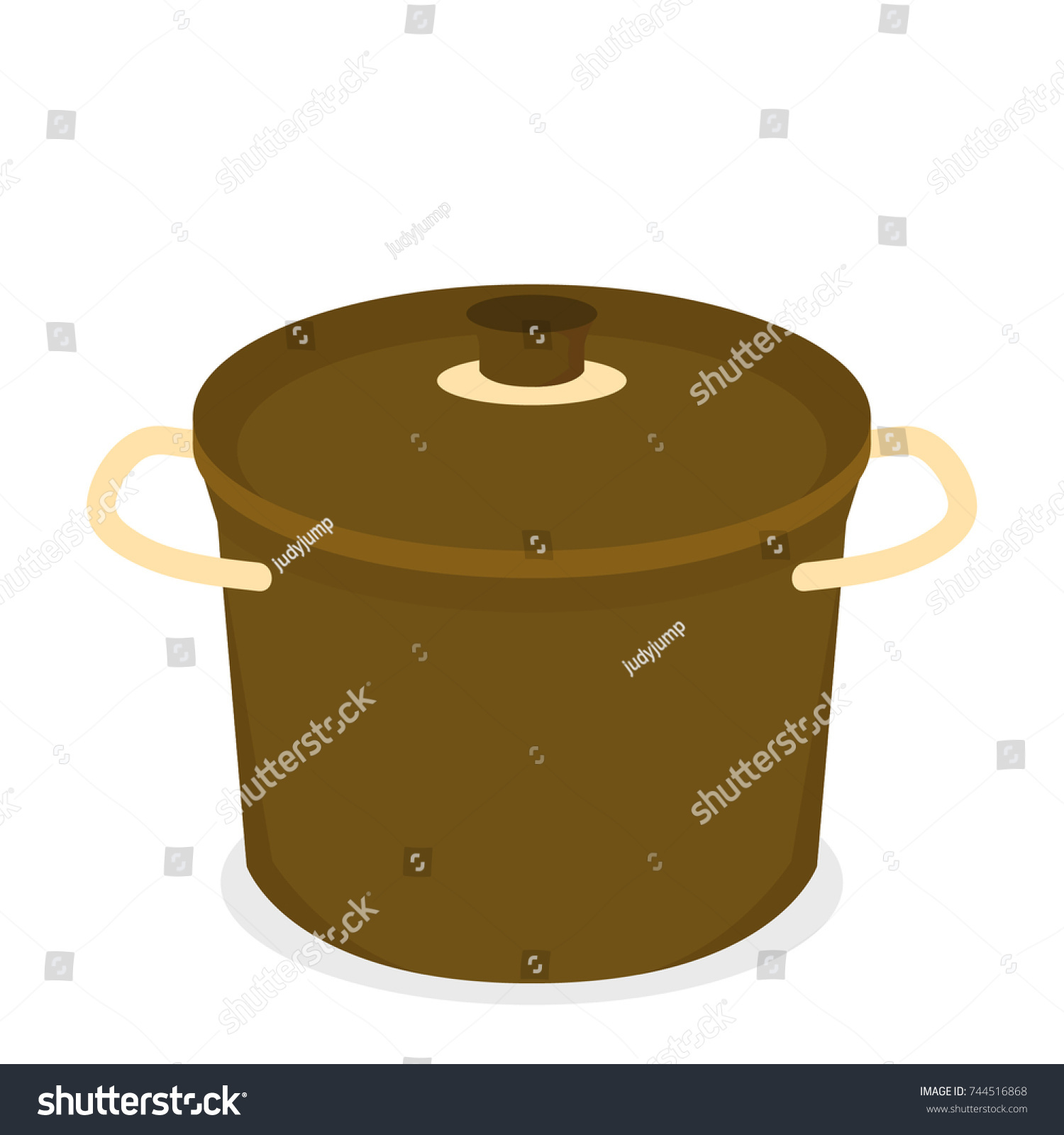 Pot Cartoon Vector Free Space Text Stock Vector (Royalty Free ...
