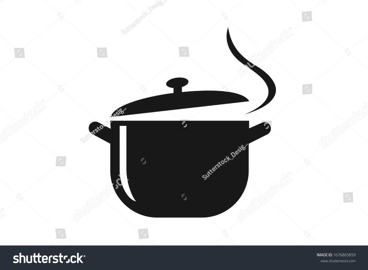 Pot Icon Lid Kitchenware Icon Vector Stock Vector (Royalty Free ...