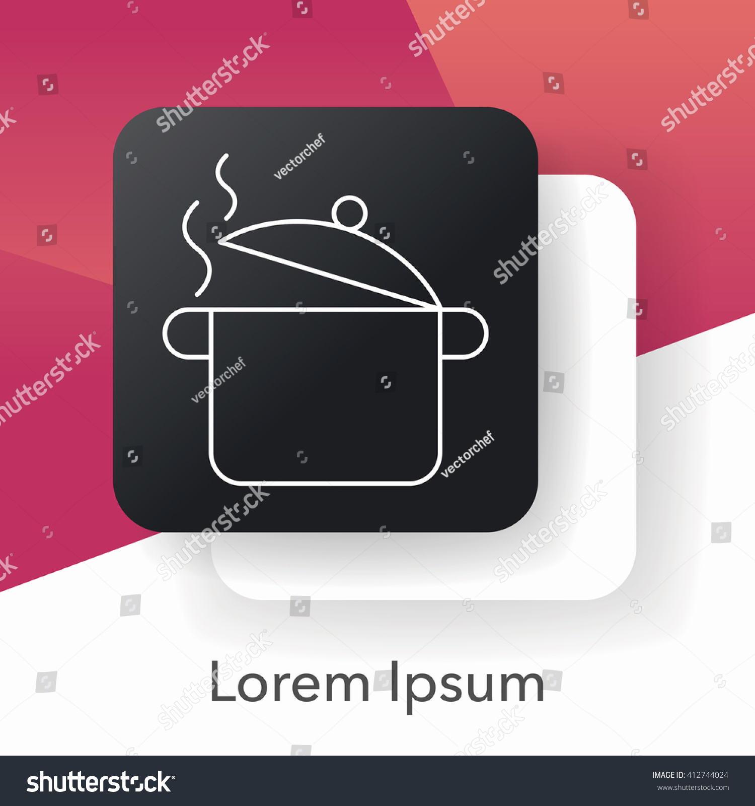 Pot Line Icon Stock Vector (Royalty Free) 412744024