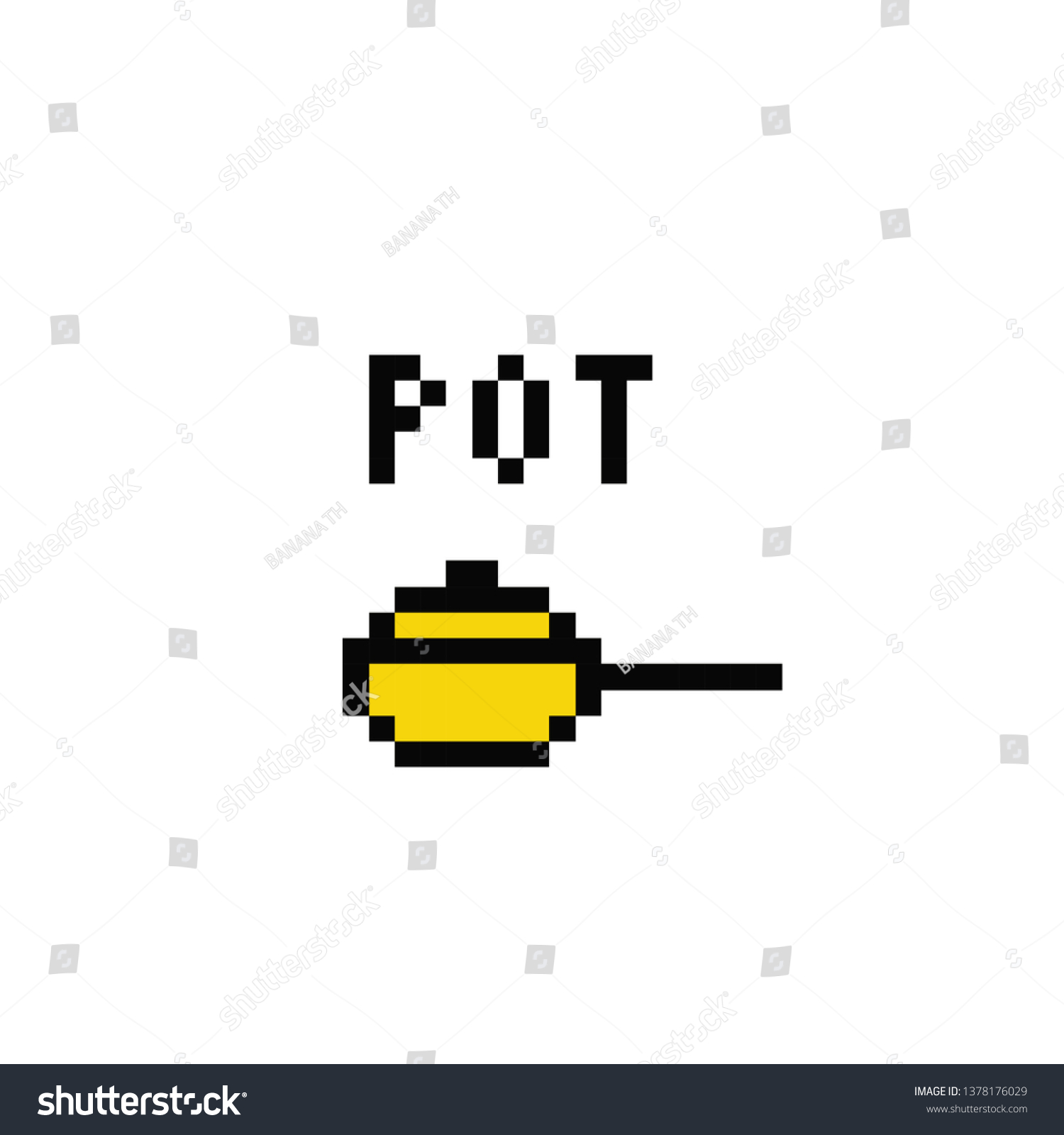 Pot Pixel Art Stock Vector (Royalty Free) 1378176029 | Shutterstock