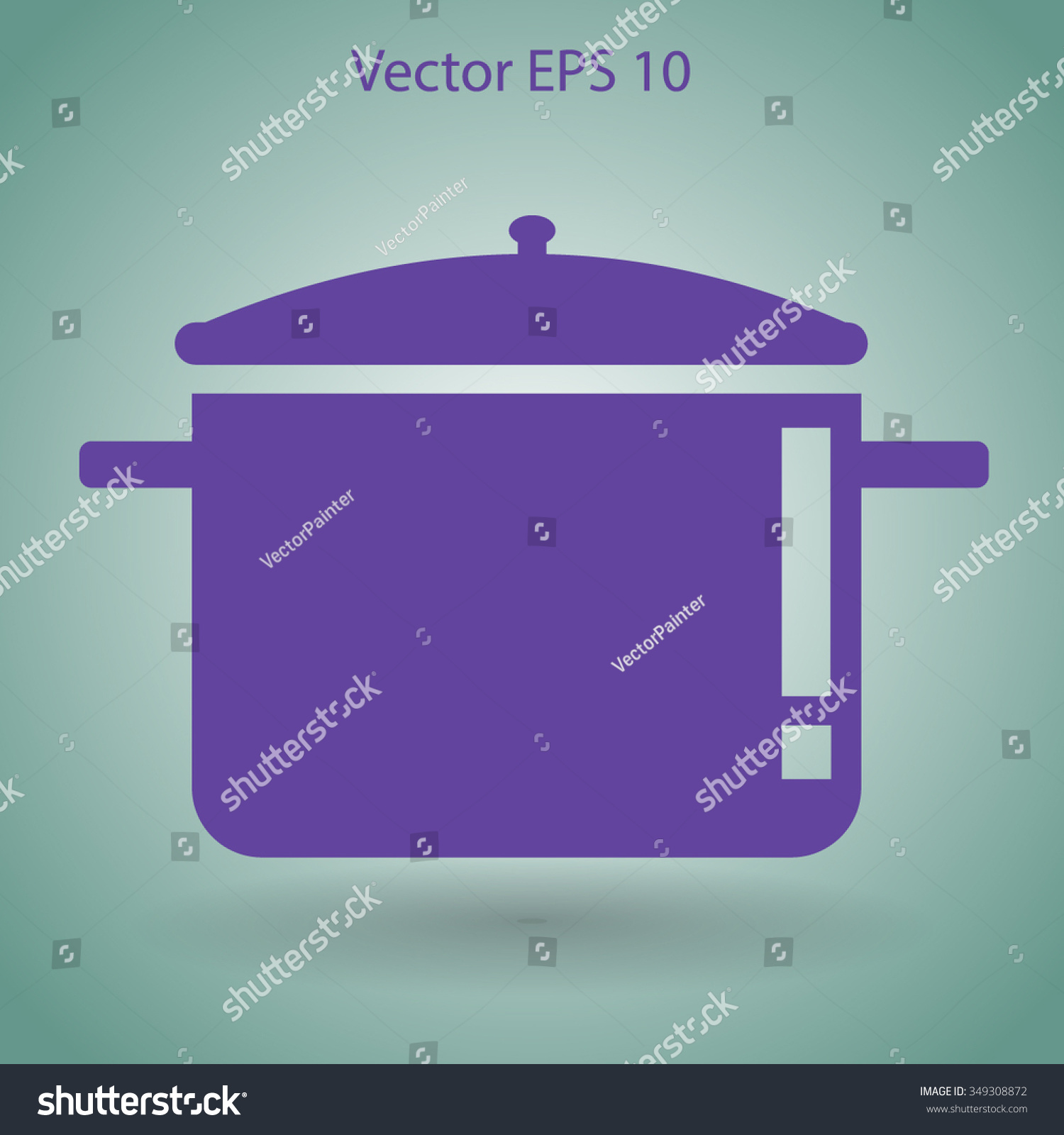Pot Lid Vector Illustration: vector de stock (libre de regalías) 349308872
