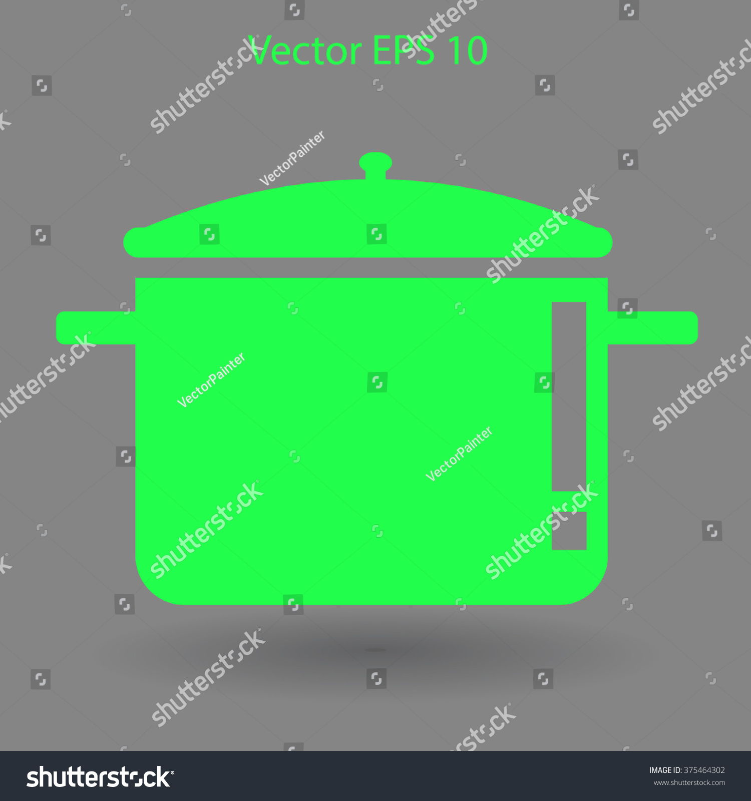 Pot Lid Vector Illustration Stock Vector (Royalty Free) 375464302 ...