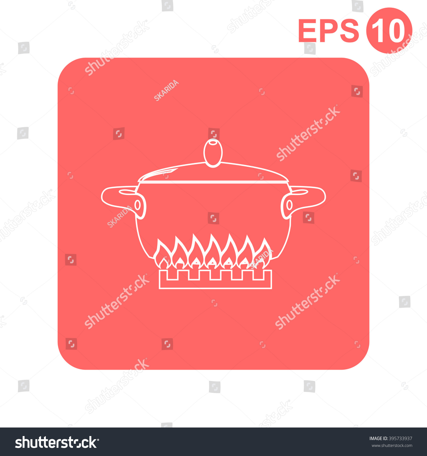 Pot Lid Vector Illustration Stock Vector (Royalty Free) 395733937 ...