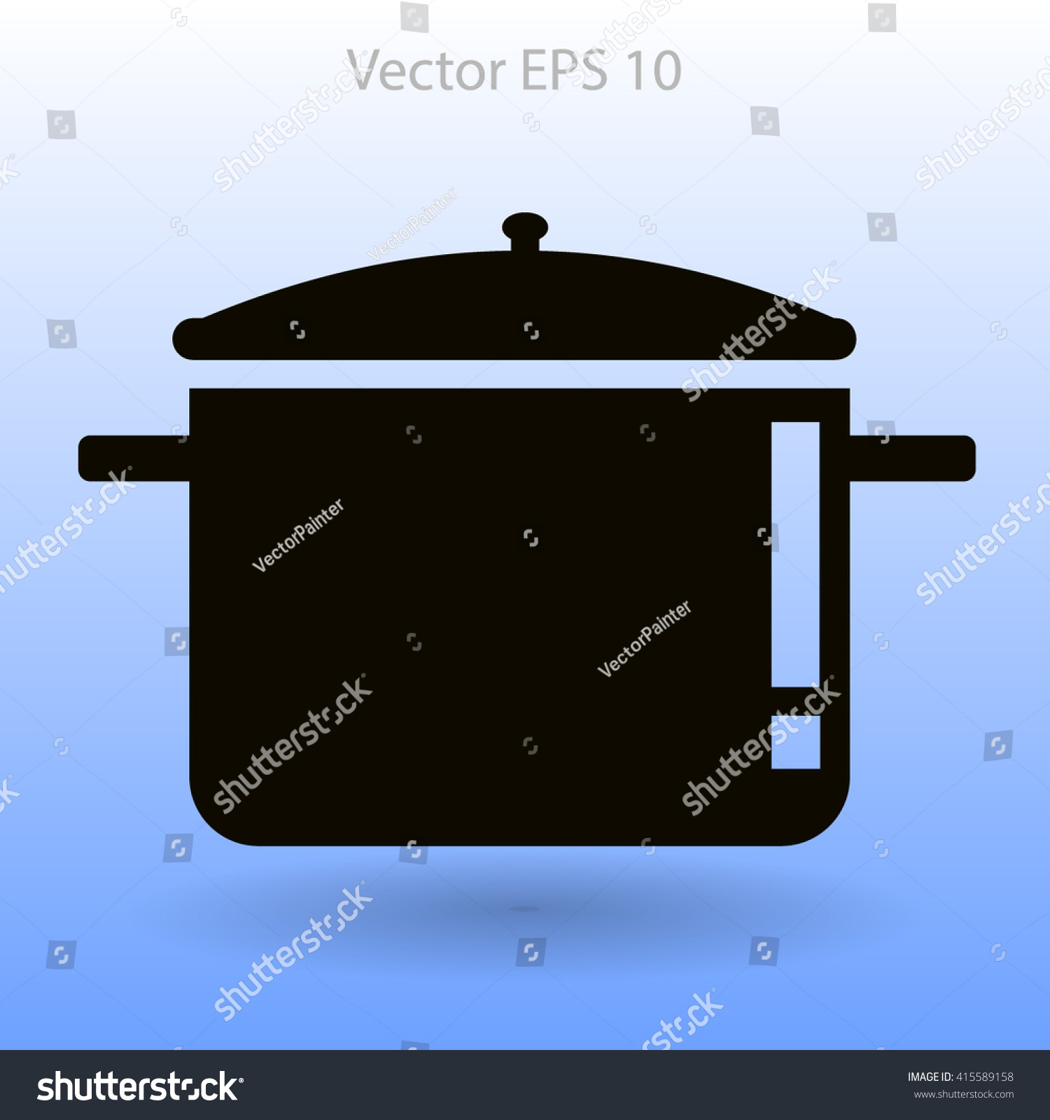 Pot Lid Vector Illustration Stock Vector (Royalty Free) 415589158
