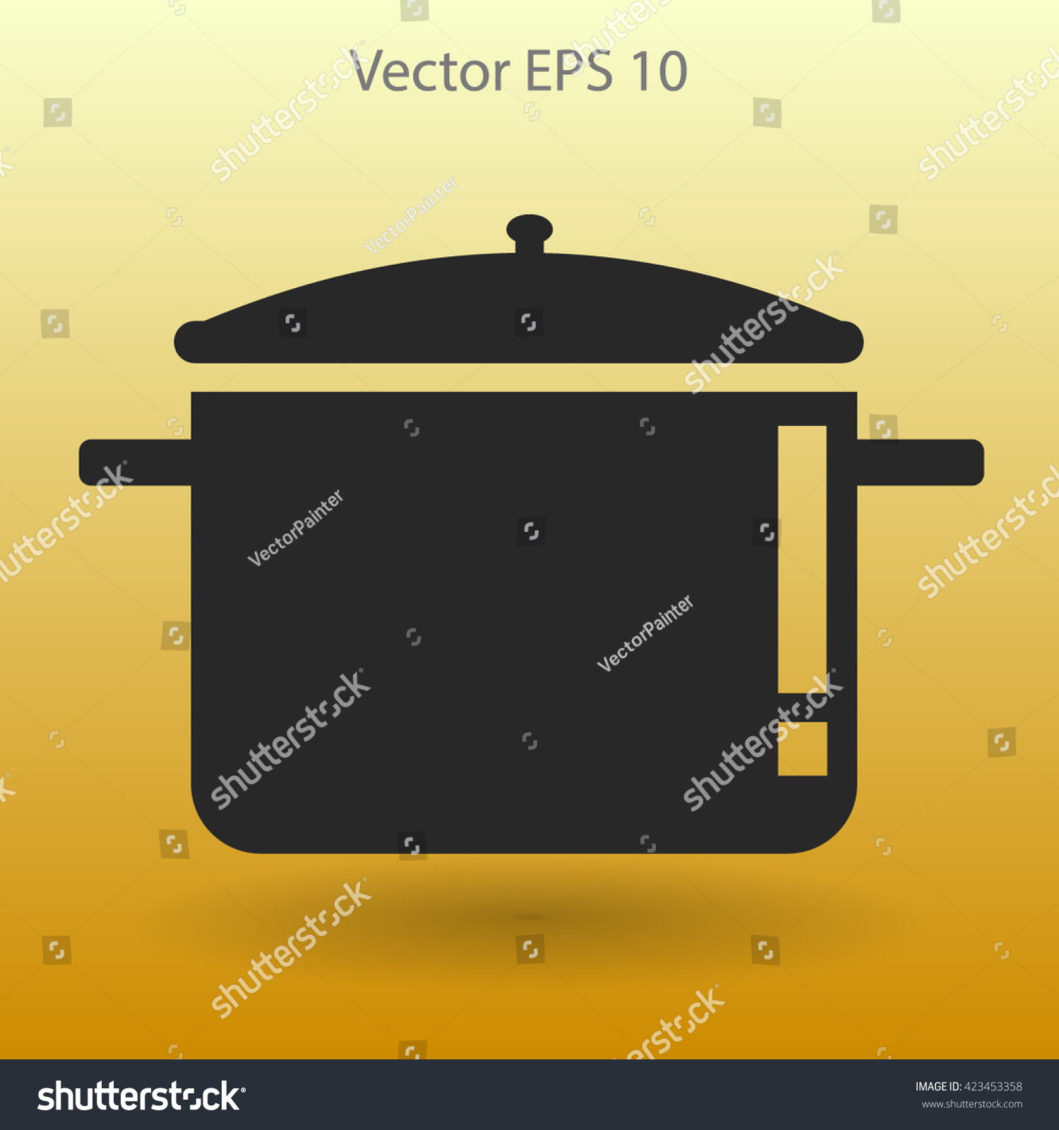 Pot Lid Vector Illustration Stock Vector (Royalty Free) 423453358