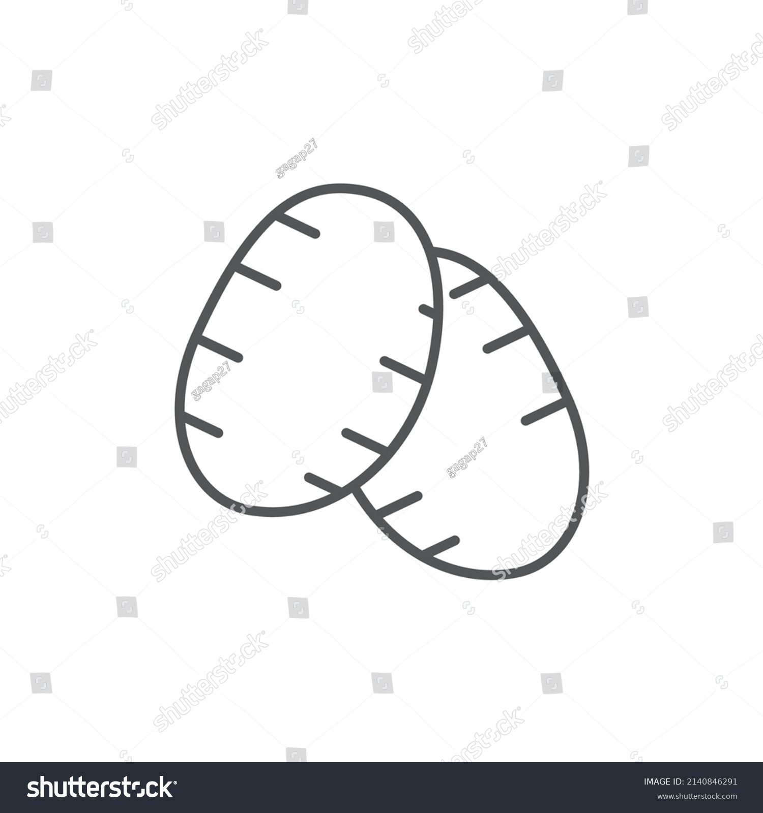 Potato Icons Symbol Vector Elements Infographic Stock Vector (Royalty ...