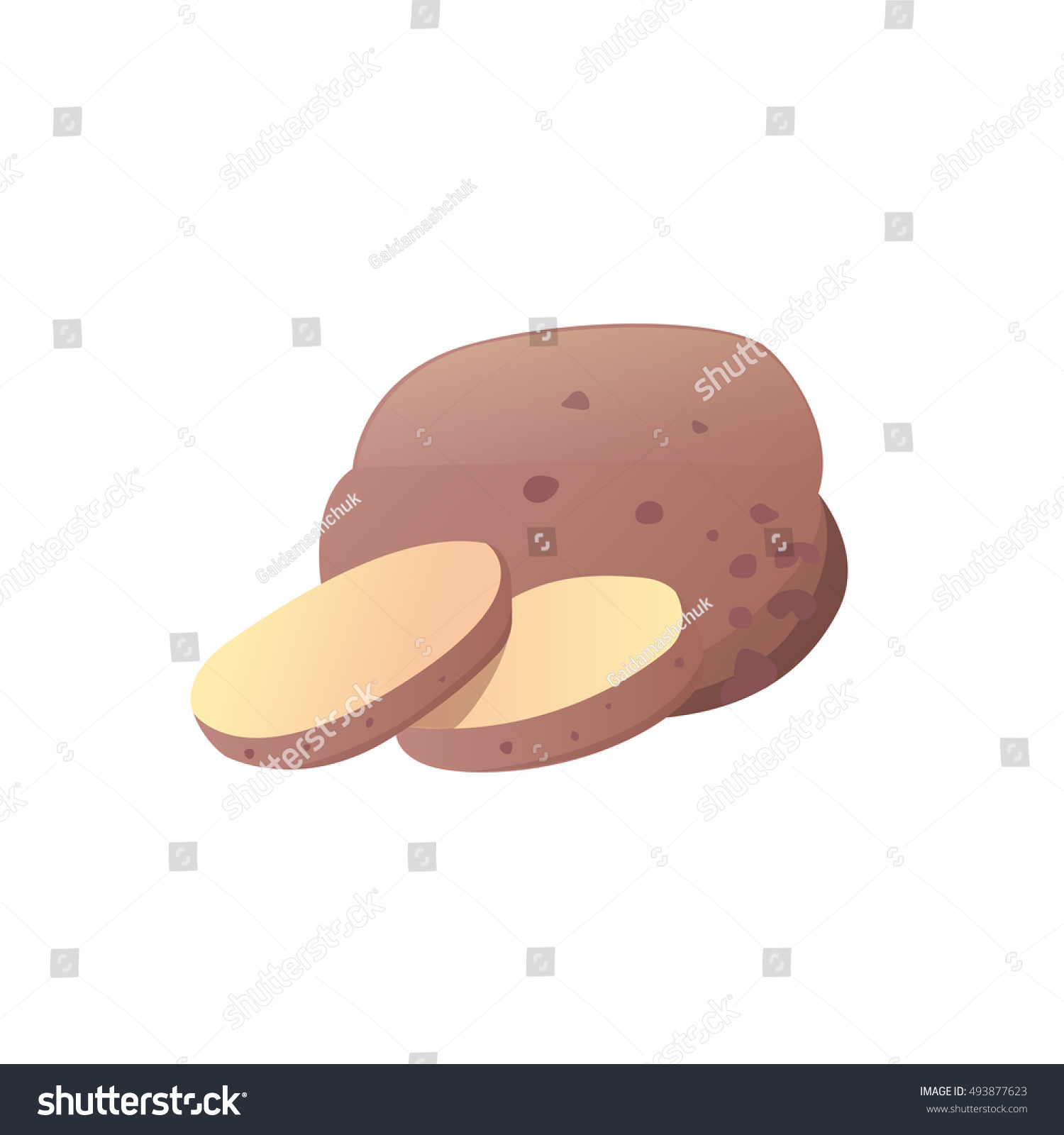 Potatoes Vector Illustration Isolated Potato Stock Vector (Royalty Free ...