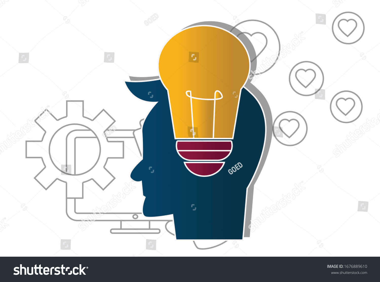 Potential Concept On White Background Creative Stock Vector (Royalty ...