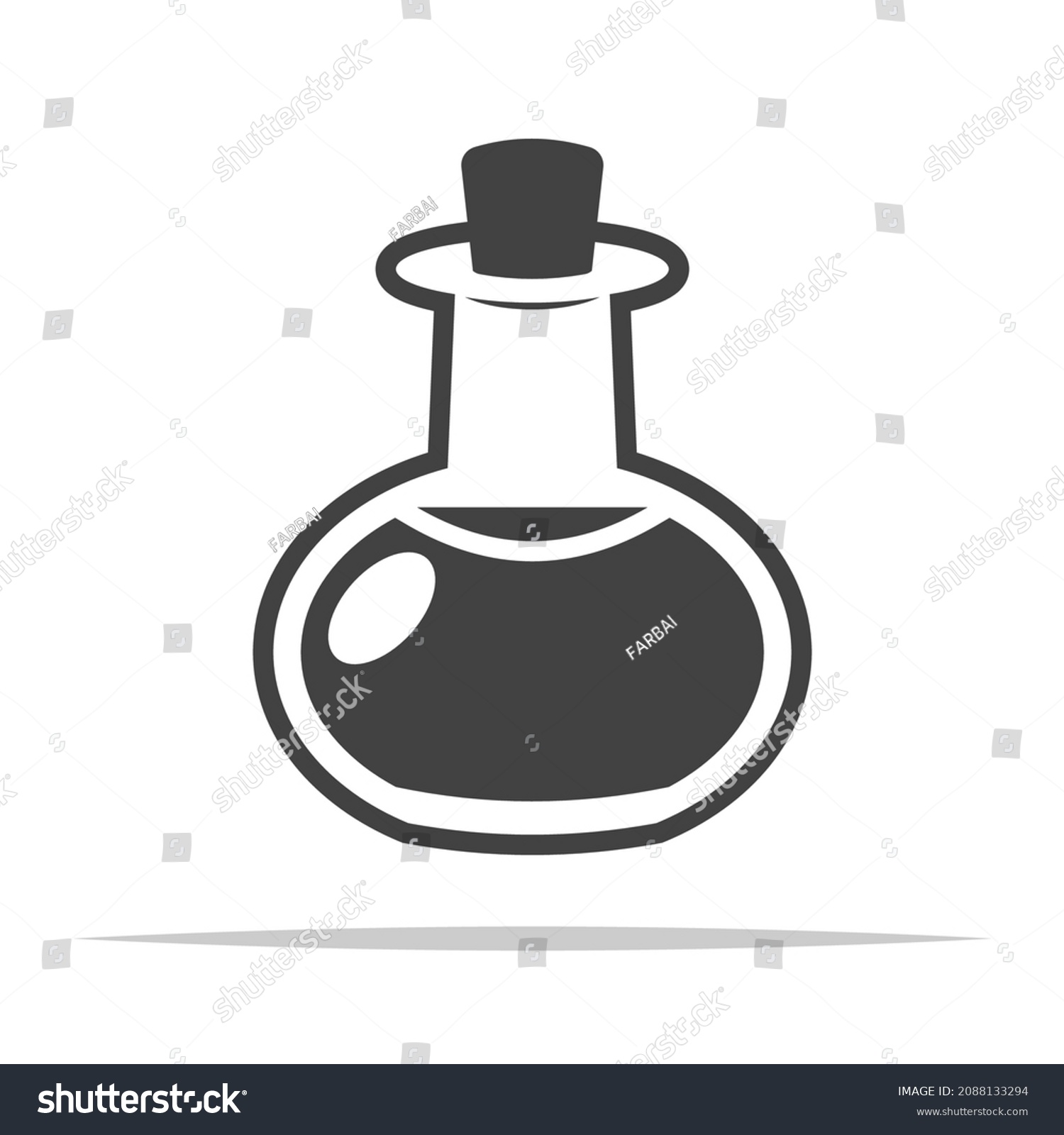 Potion Bottle Icon Transparent Vector Isolated Stock Vector (Royalty ...